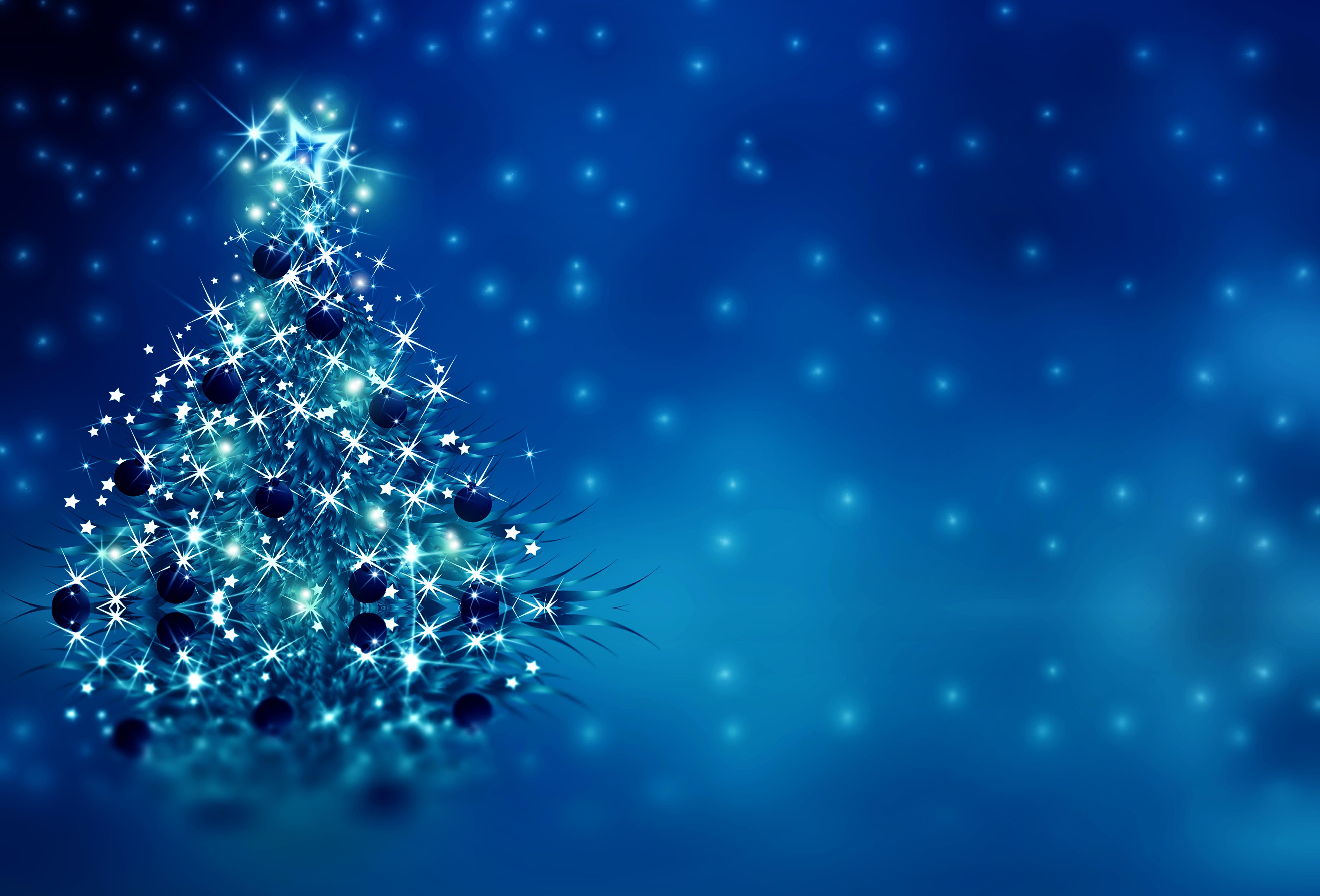 Blue Christmas Tree Desktop Wallpapers - Top Free Blue Christmas Tree ...