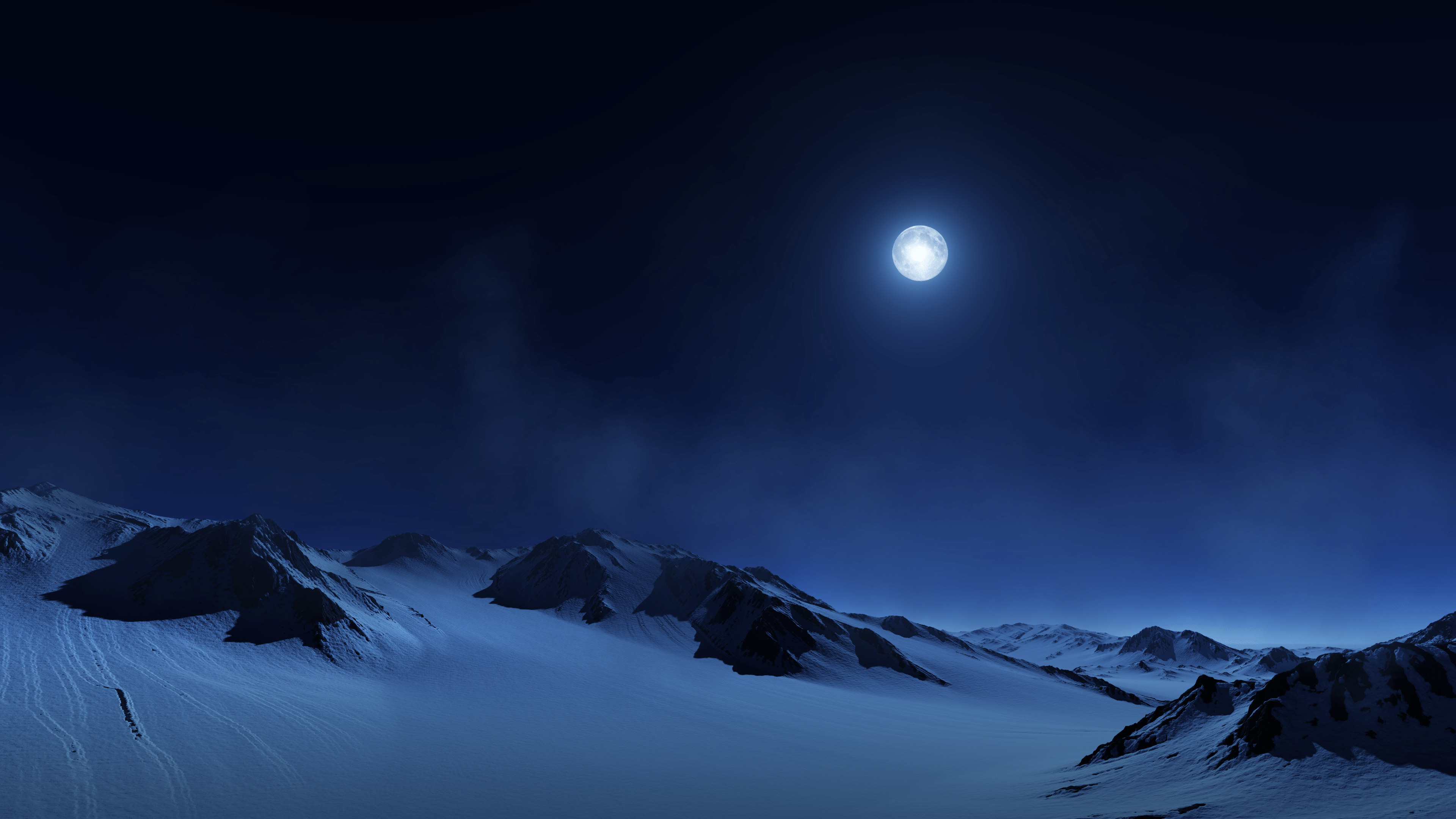 Moon Snow Mountain Wallpapers - Top Free Moon Snow Mountain Backgrounds ...