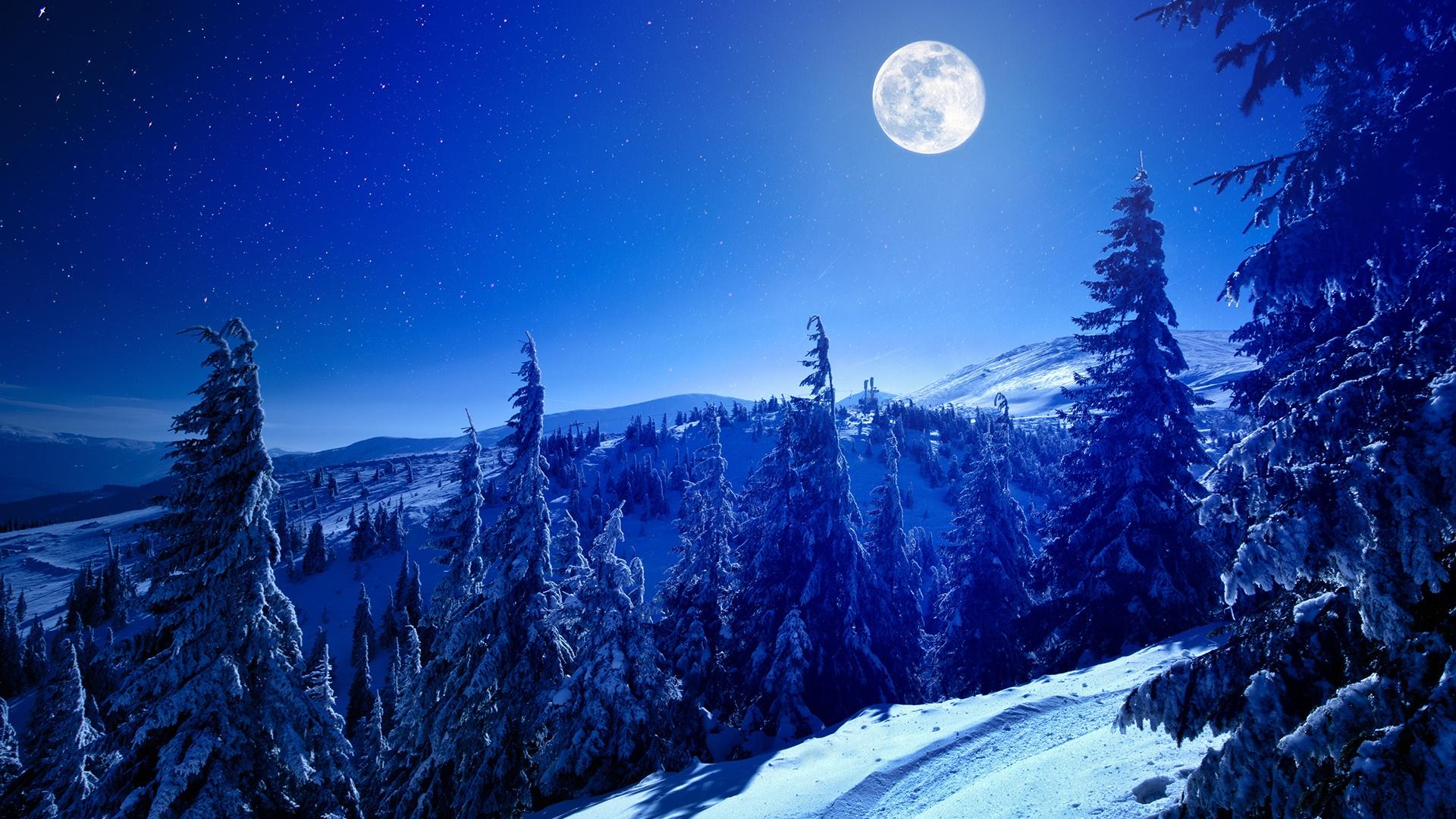 Moon Snow Mountain Wallpapers - Top Free Moon Snow Mountain Backgrounds ...