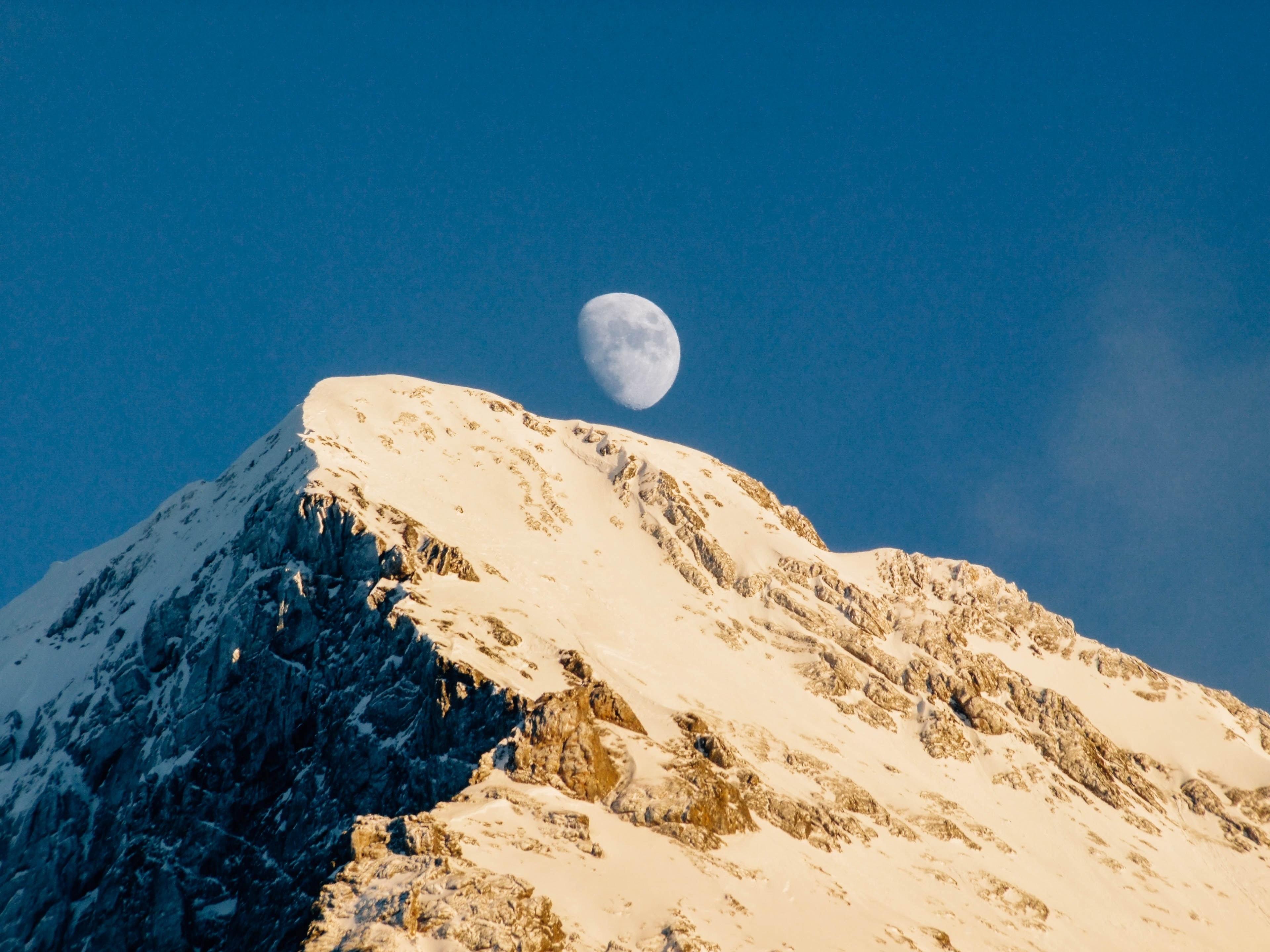 Moon Snow Mountain Wallpapers - Top Free Moon Snow Mountain Backgrounds ...