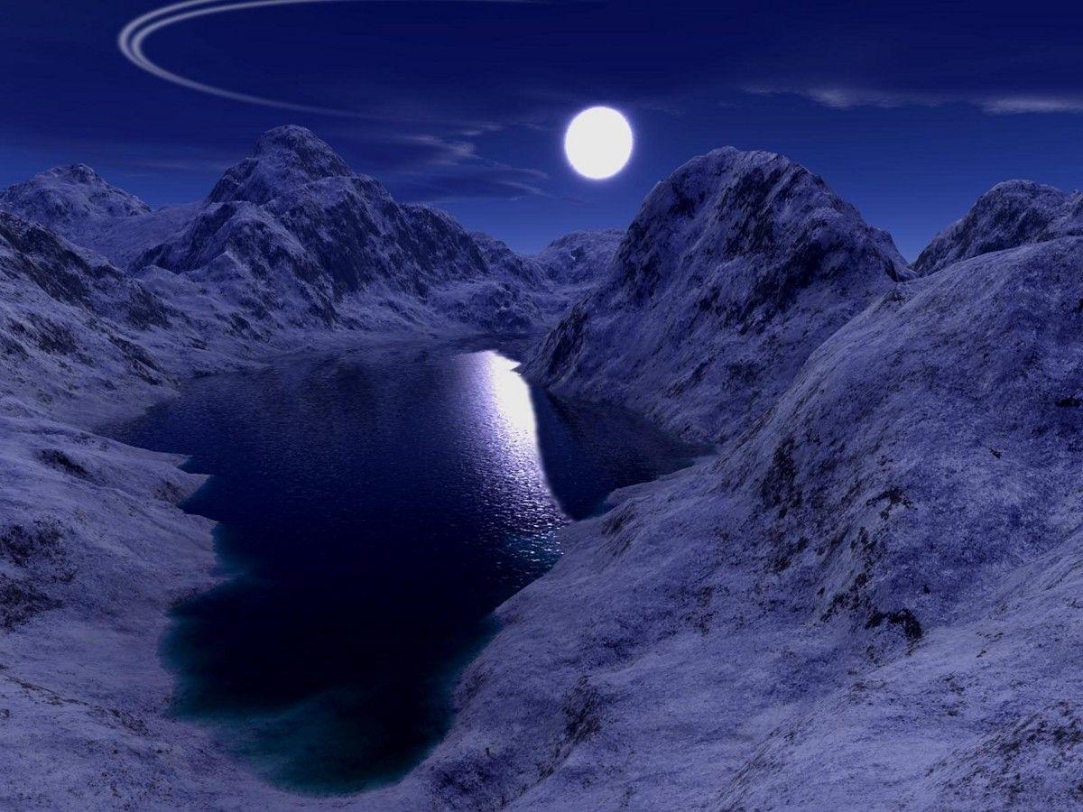 Moon Snow Mountain Wallpapers - Top Free Moon Snow Mountain Backgrounds ...