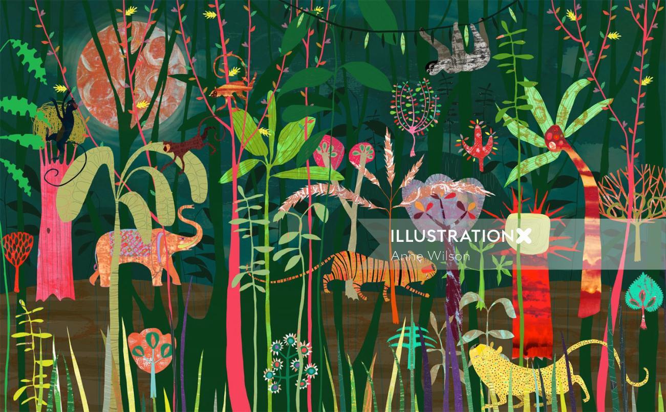 Jungle Illustration Wallpapers - Top Free Jungle Illustration ...