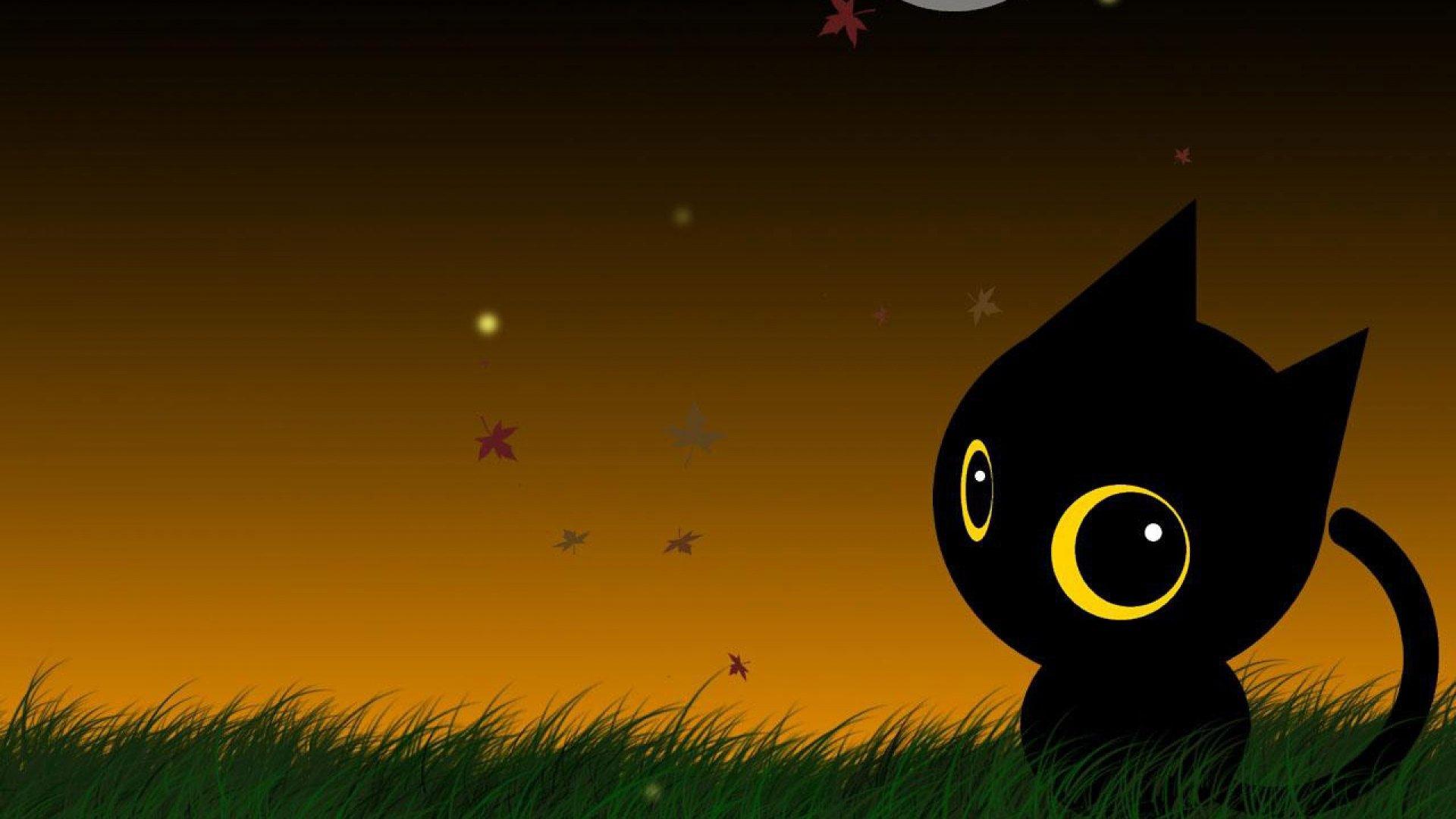 Cat Cartoon Black HD Wallpapers - Top Free Cat Cartoon Black HD ...