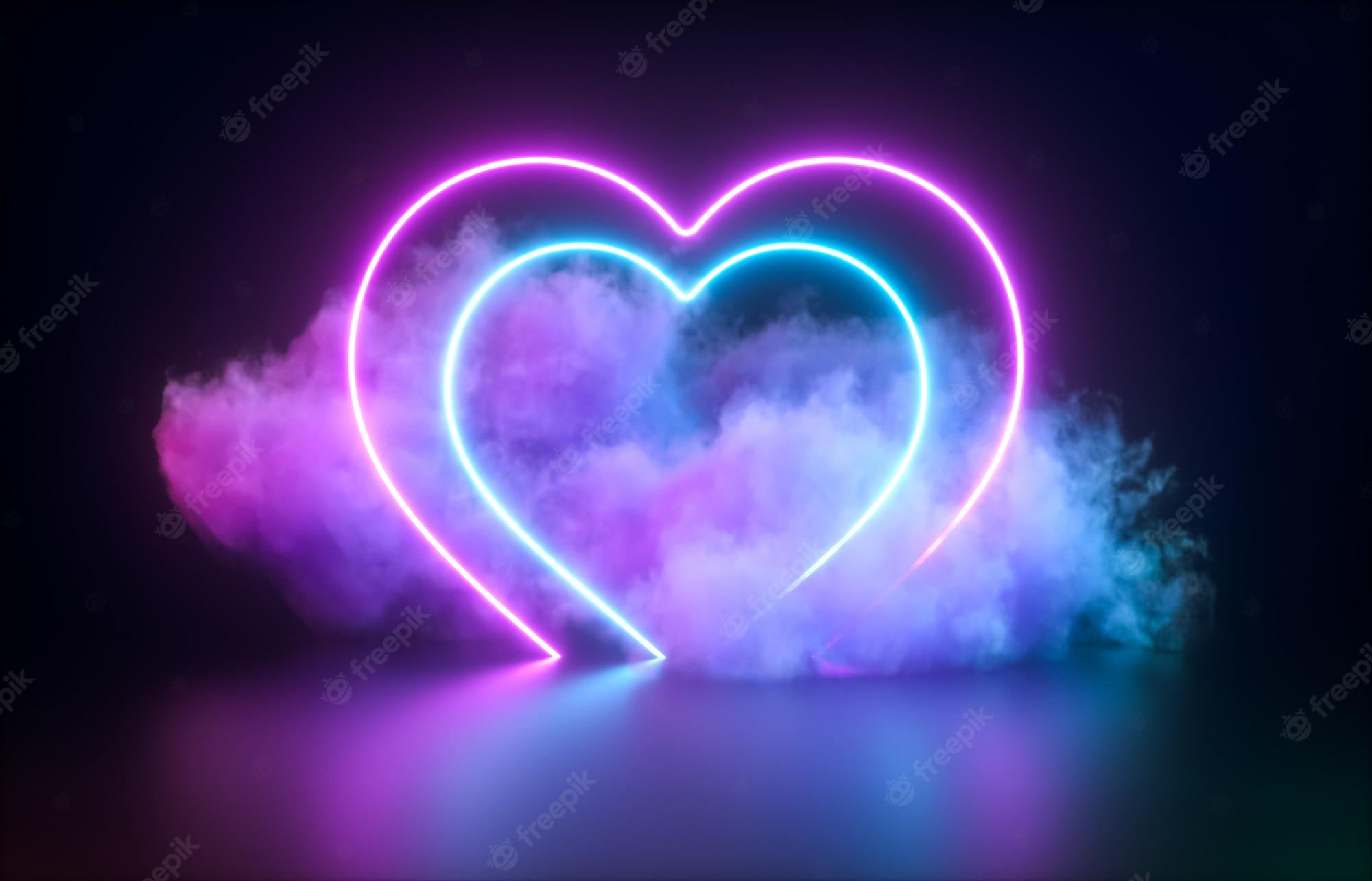 Beautiful Neon Heart Wallpapers - Top Free Beautiful Neon Heart ...
