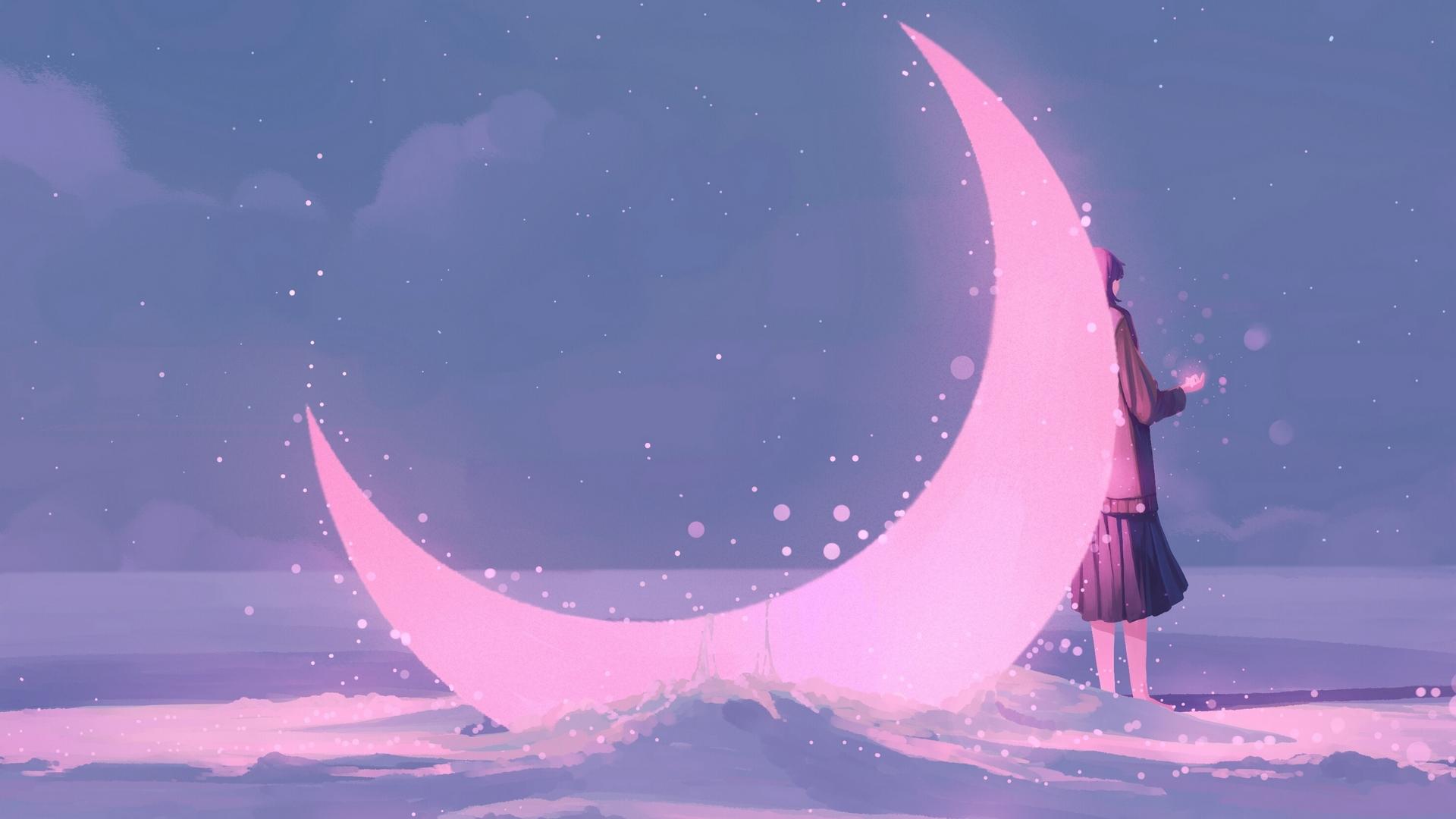 Pink and Blue Moon Wallpapers - Top Free Pink and Blue Moon Backgrounds ...