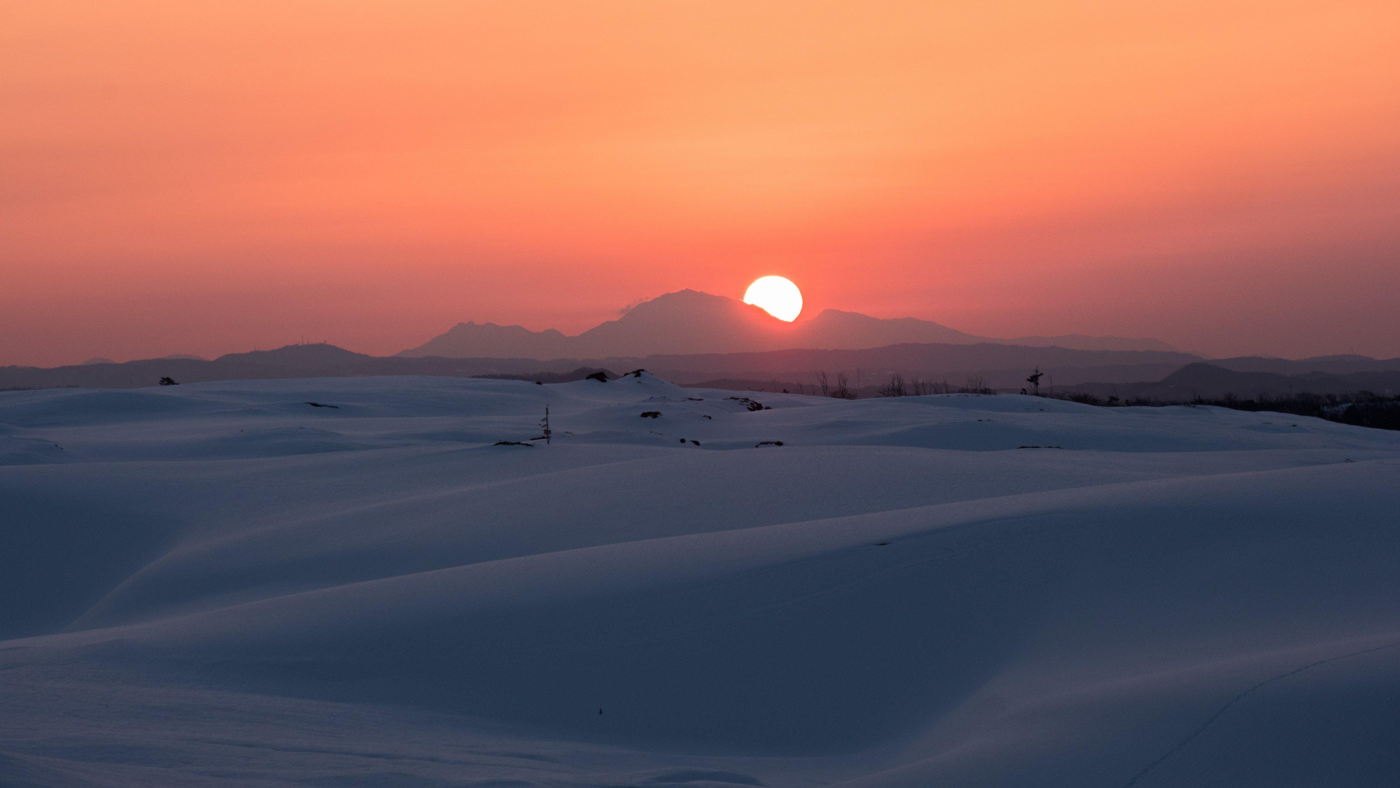 4K Snow Sunset Wallpapers - Top Free 4K Snow Sunset Backgrounds ...