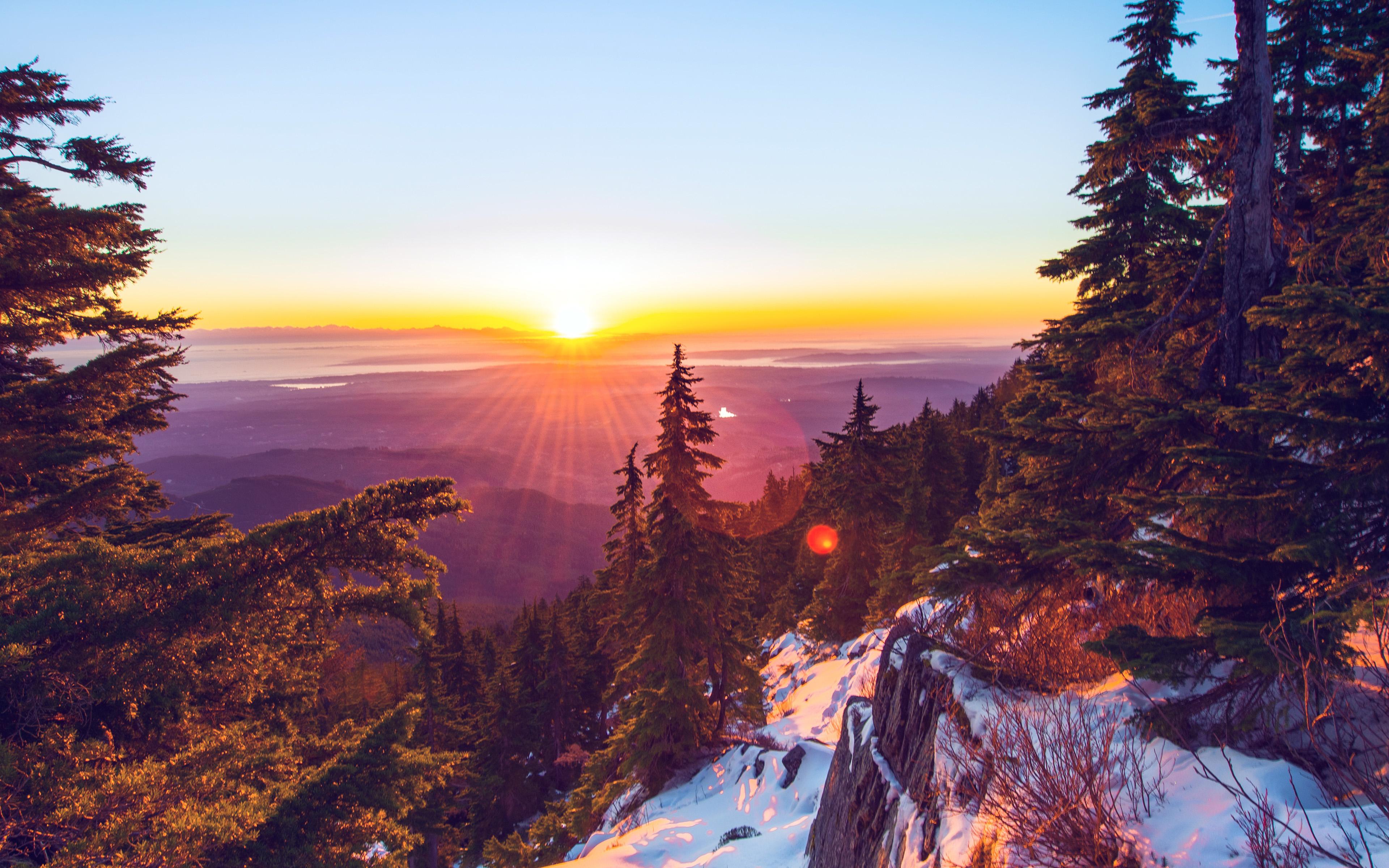 4K Snow Sunset Wallpapers - Top Free 4K Snow Sunset Backgrounds ...