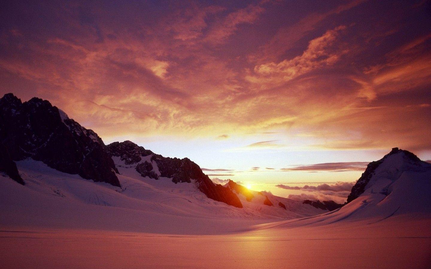 4K Snow Sunset Wallpapers - Top Free 4K Snow Sunset Backgrounds ...
