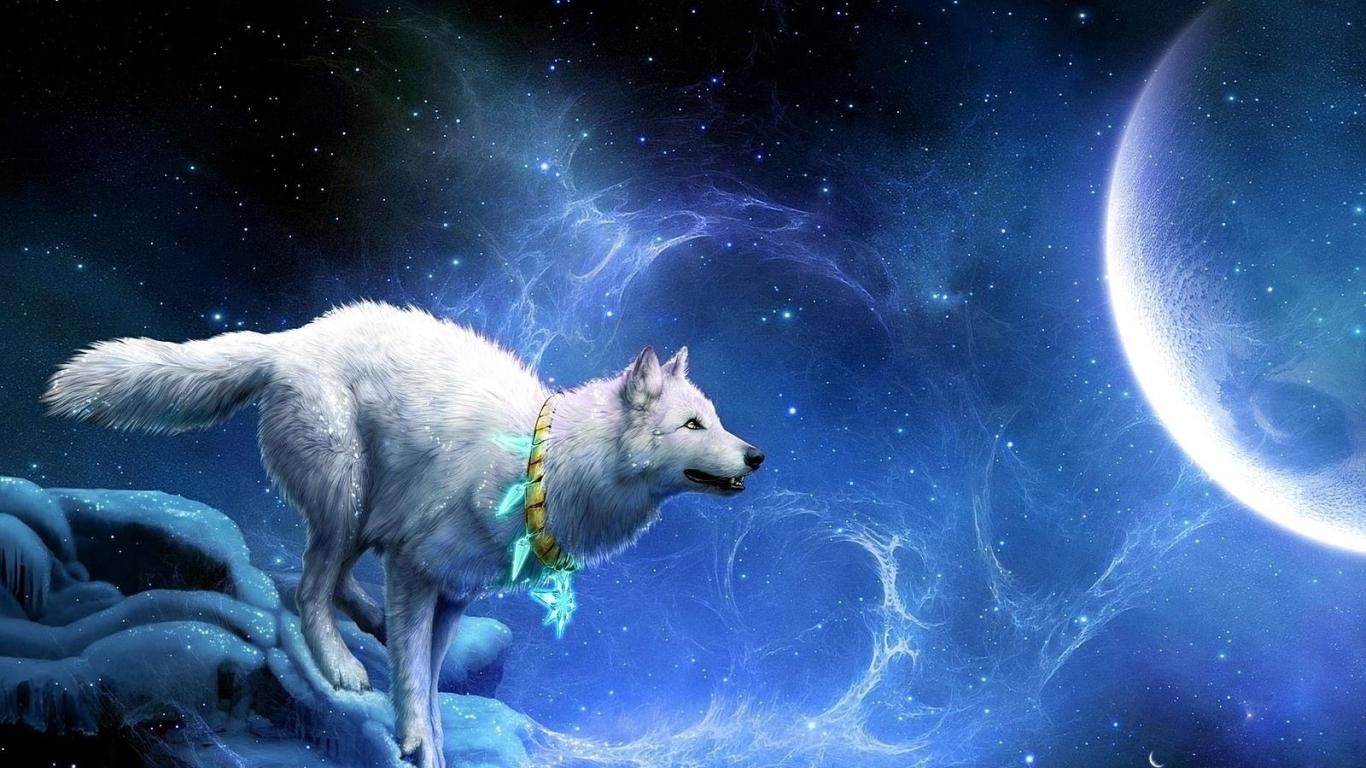Wolf With Moon Wallpapers - Top Free Wolf With Moon Backgrounds ...