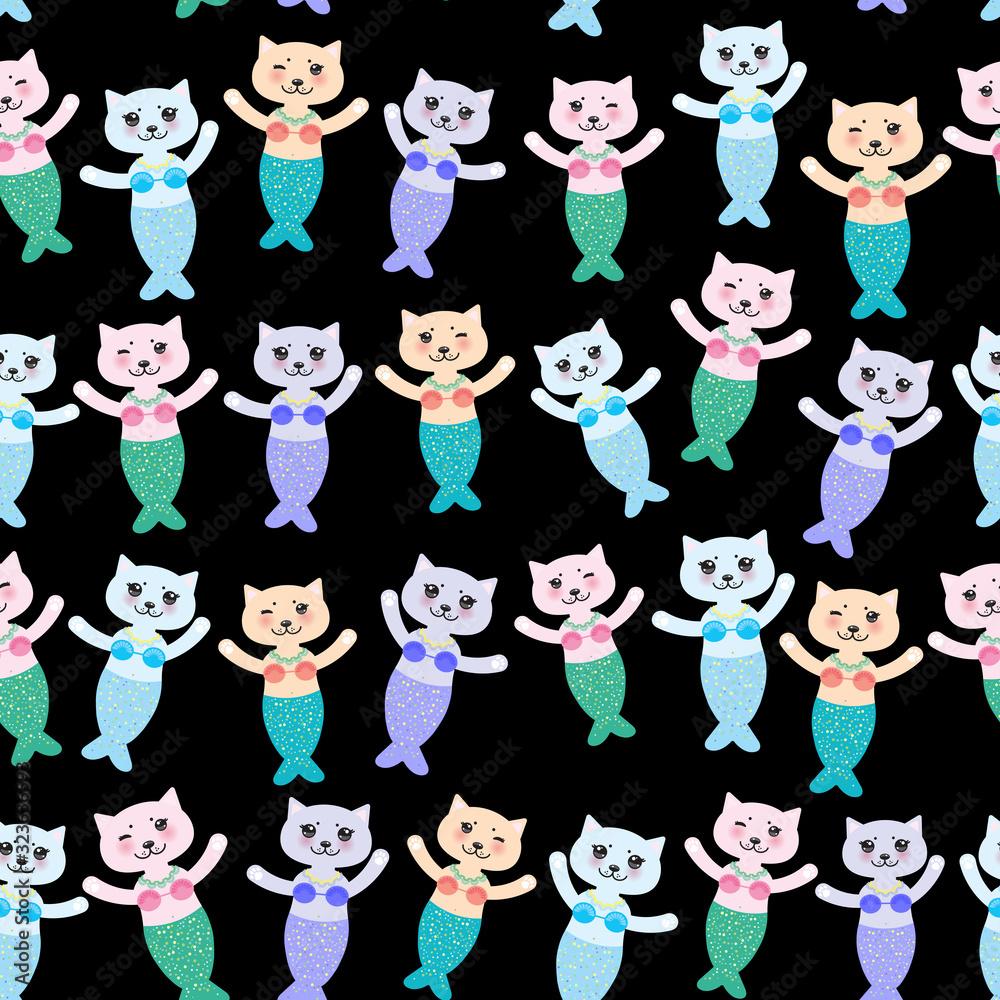 Mermaid Cat Wallpapers - Top Free Mermaid Cat Backgrounds - WallpaperAccess