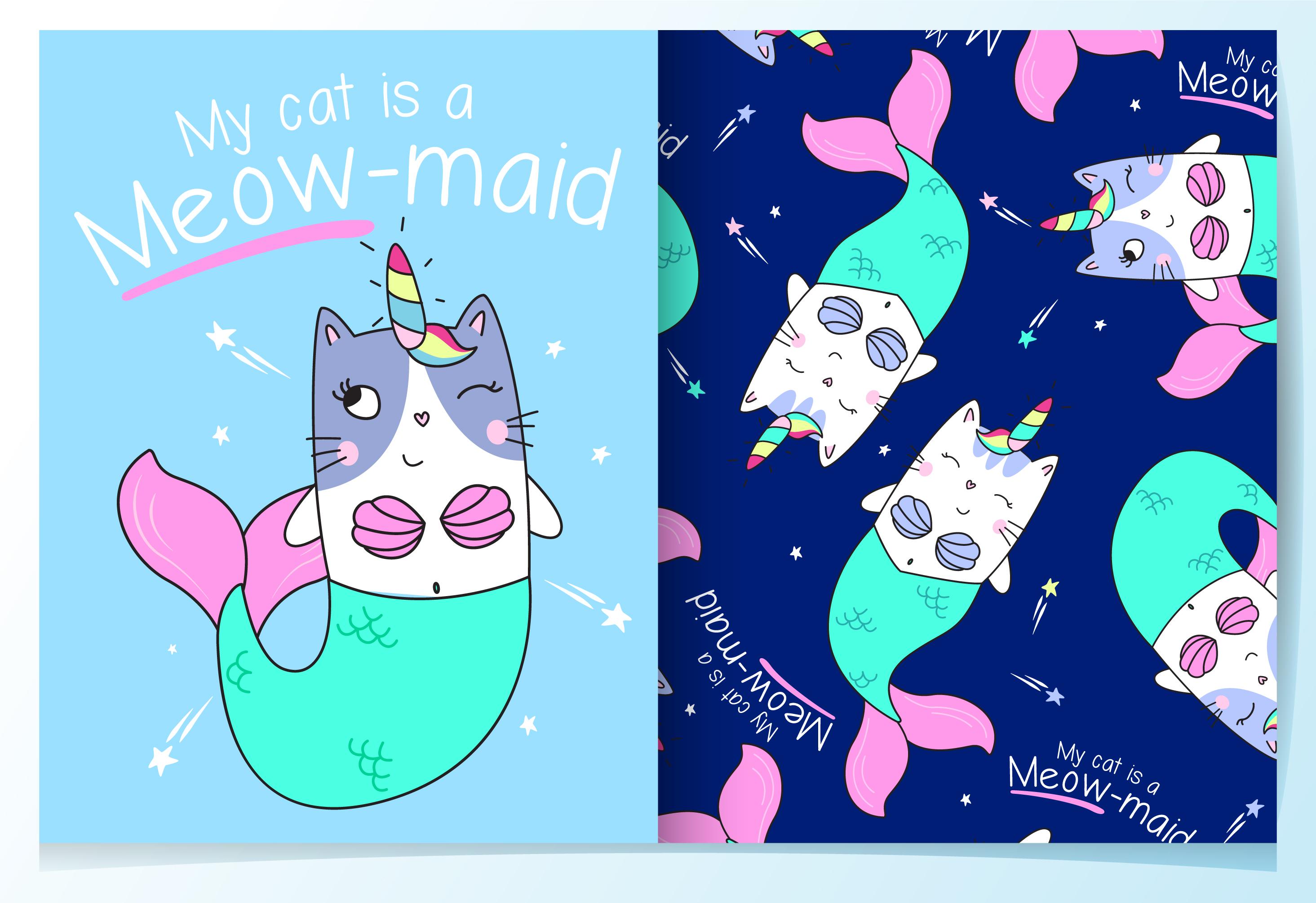 Mermaid Cat Wallpapers - Top Free Mermaid Cat Backgrounds - WallpaperAccess