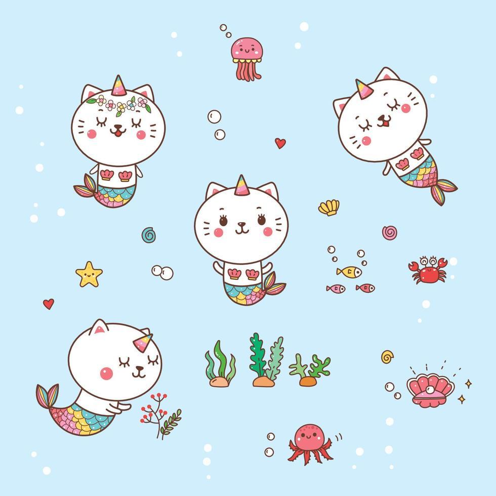 Mermaid Cat Wallpapers - Top Free Mermaid Cat Backgrounds - WallpaperAccess