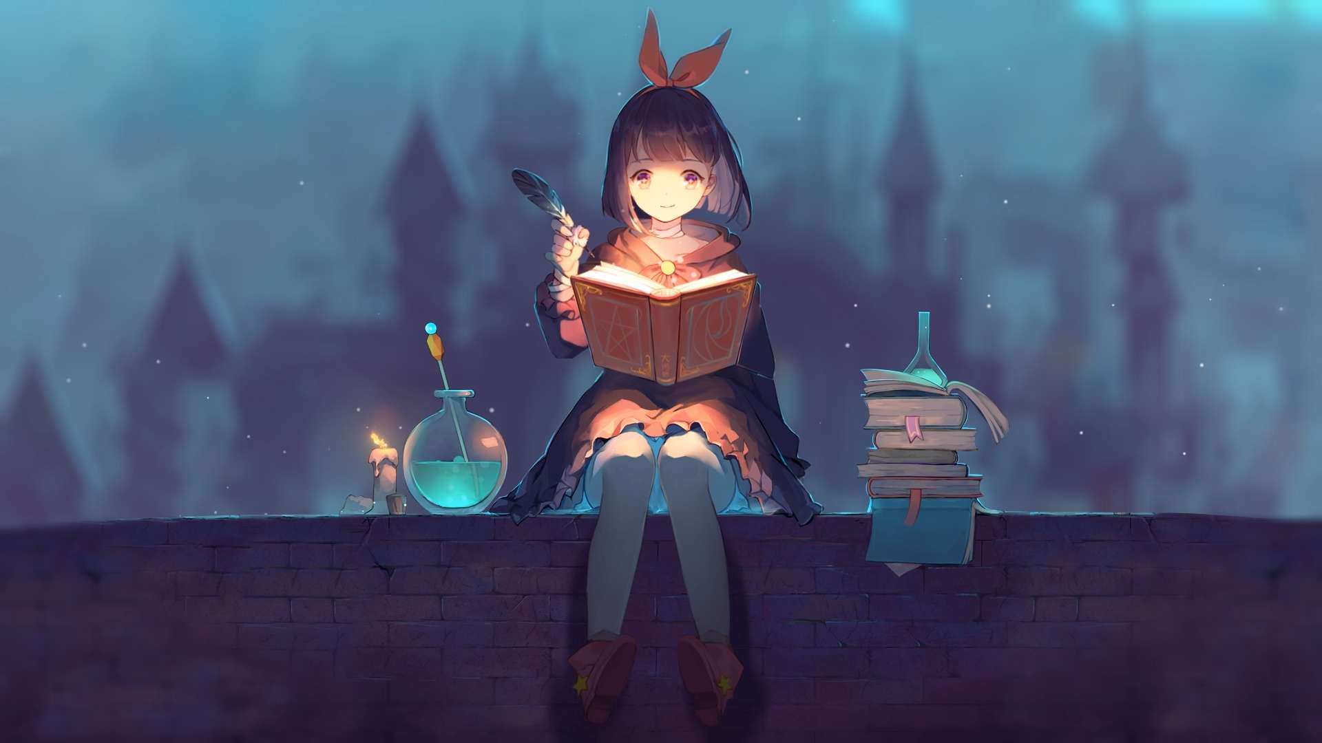 Anime Girl Studying Wallpapers - Top Free Anime Girl Studying ...
