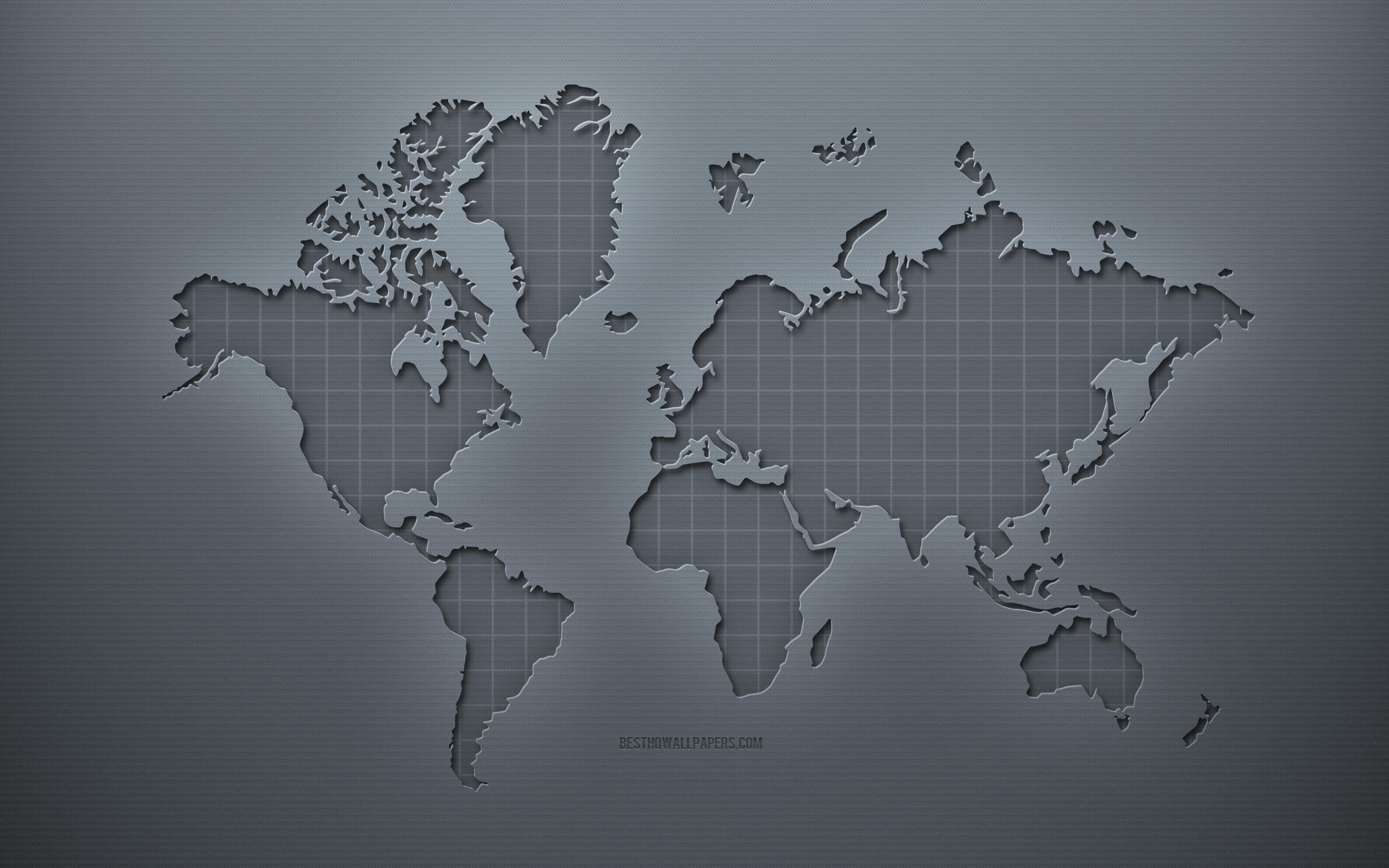 Gray World Map Wallpapers - Top Free Gray World Map Backgrounds - WallpaperAccess