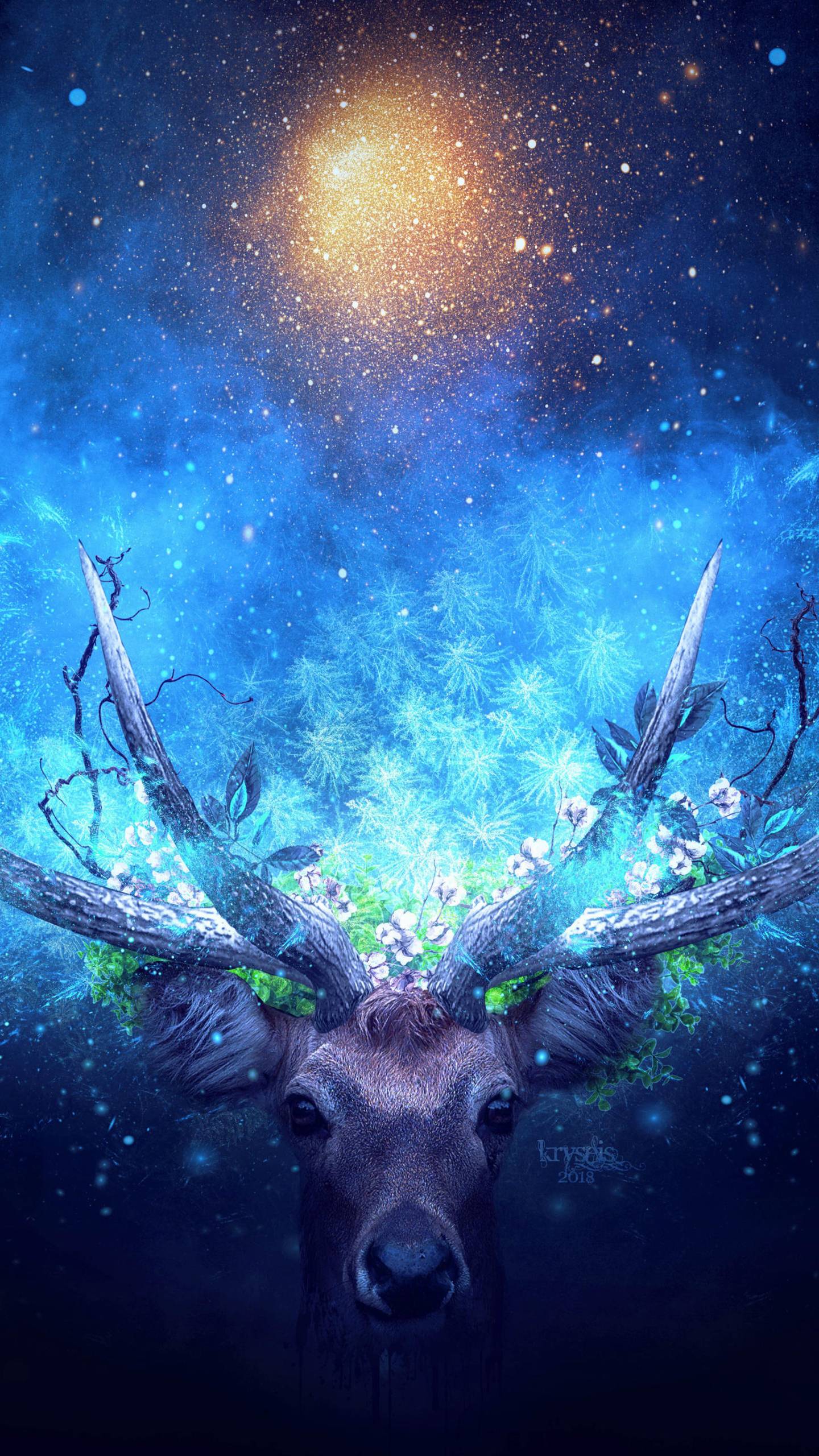 4K Galaxy Deer Wallpapers - Top Free 4K Galaxy Deer Backgrounds ...
