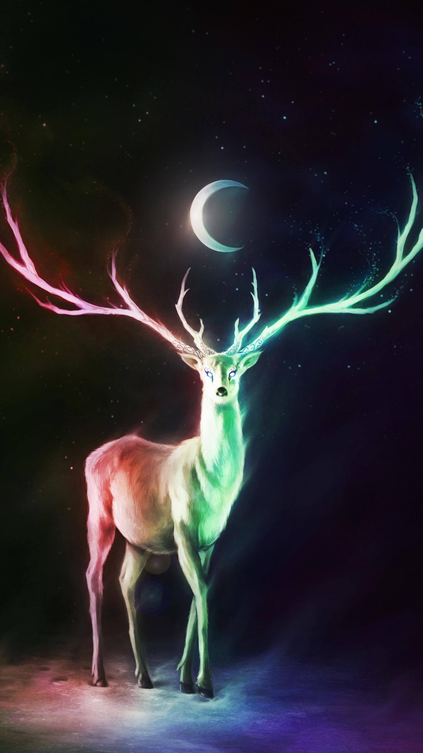 4K Galaxy Deer Wallpapers - Top Free 4K Galaxy Deer Backgrounds ...