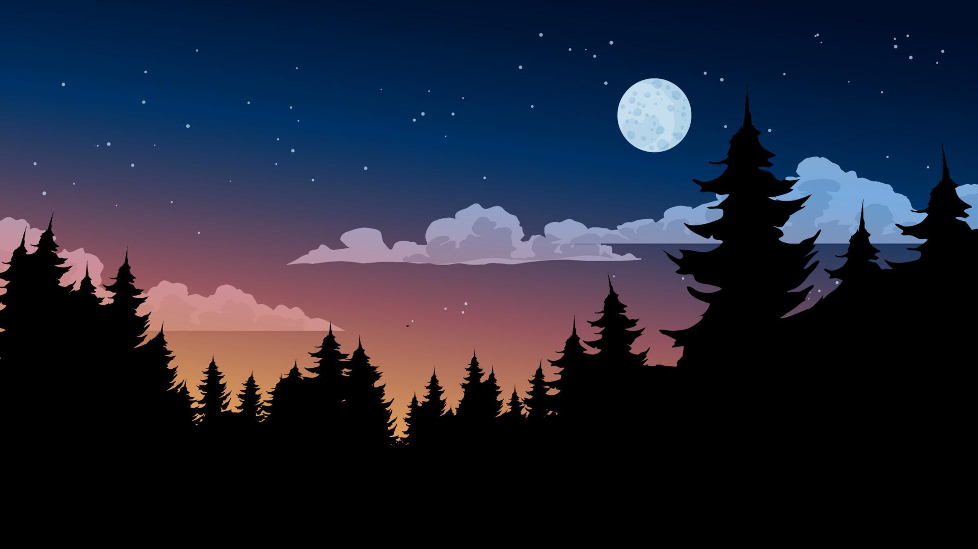 Beautiful Night Forest Wallpapers - Top Free Beautiful Night Forest ...