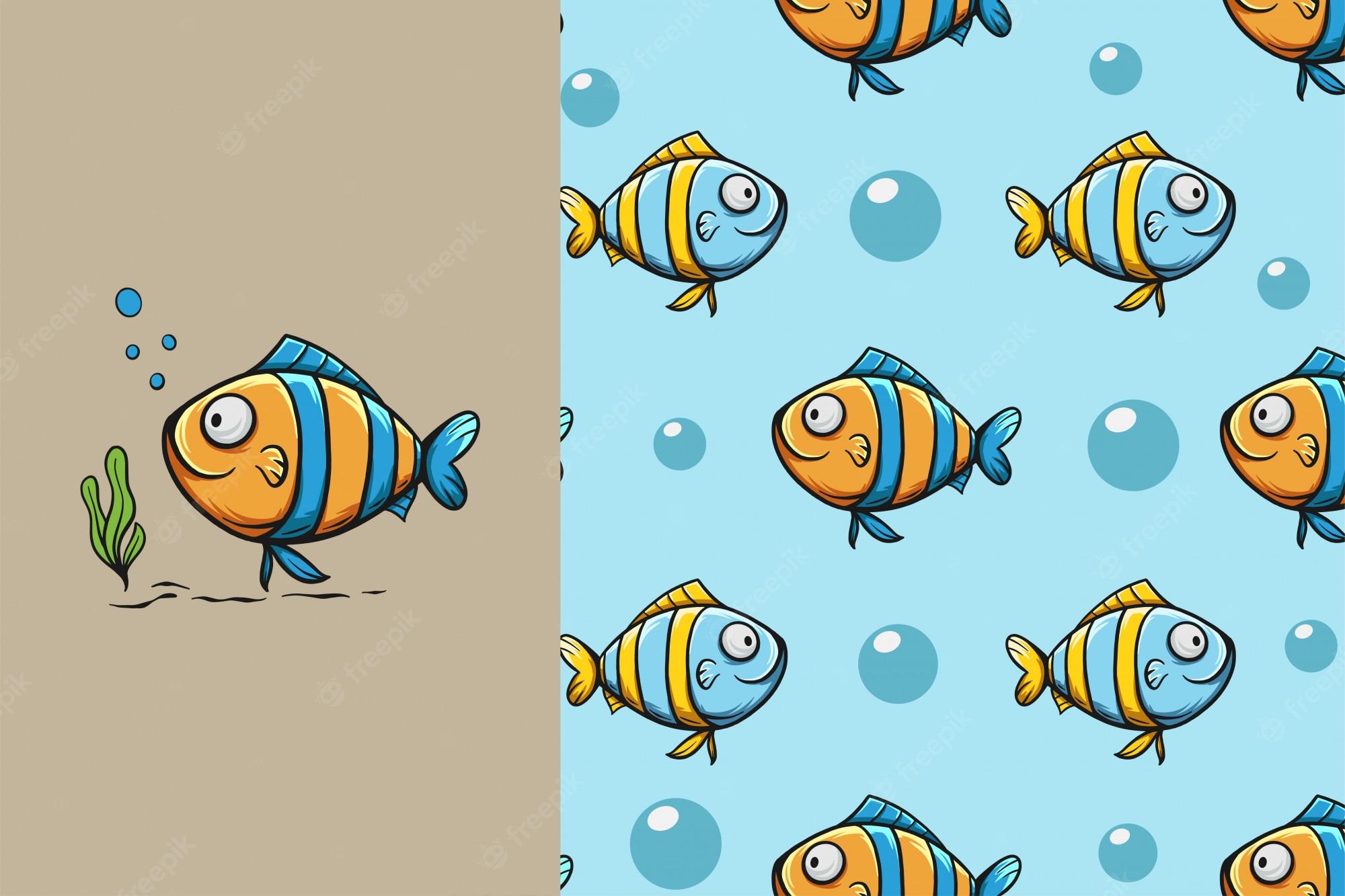 Cute Cartoon Fish Wallpapers - Top Free Cute Cartoon Fish Backgrounds ...