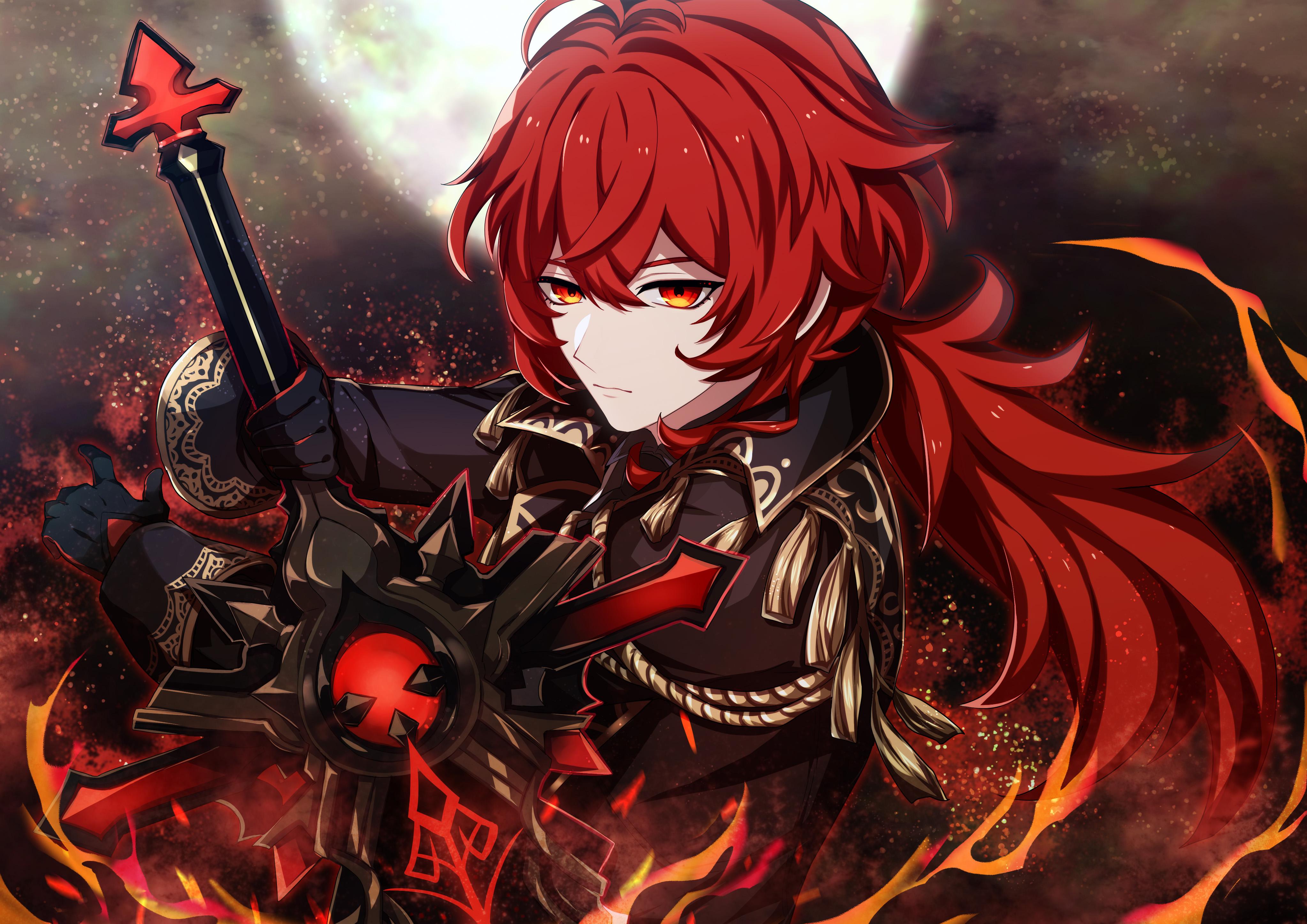 Diluc Genshin Impact Wallpapers - Top Free Diluc Genshin Impact ...