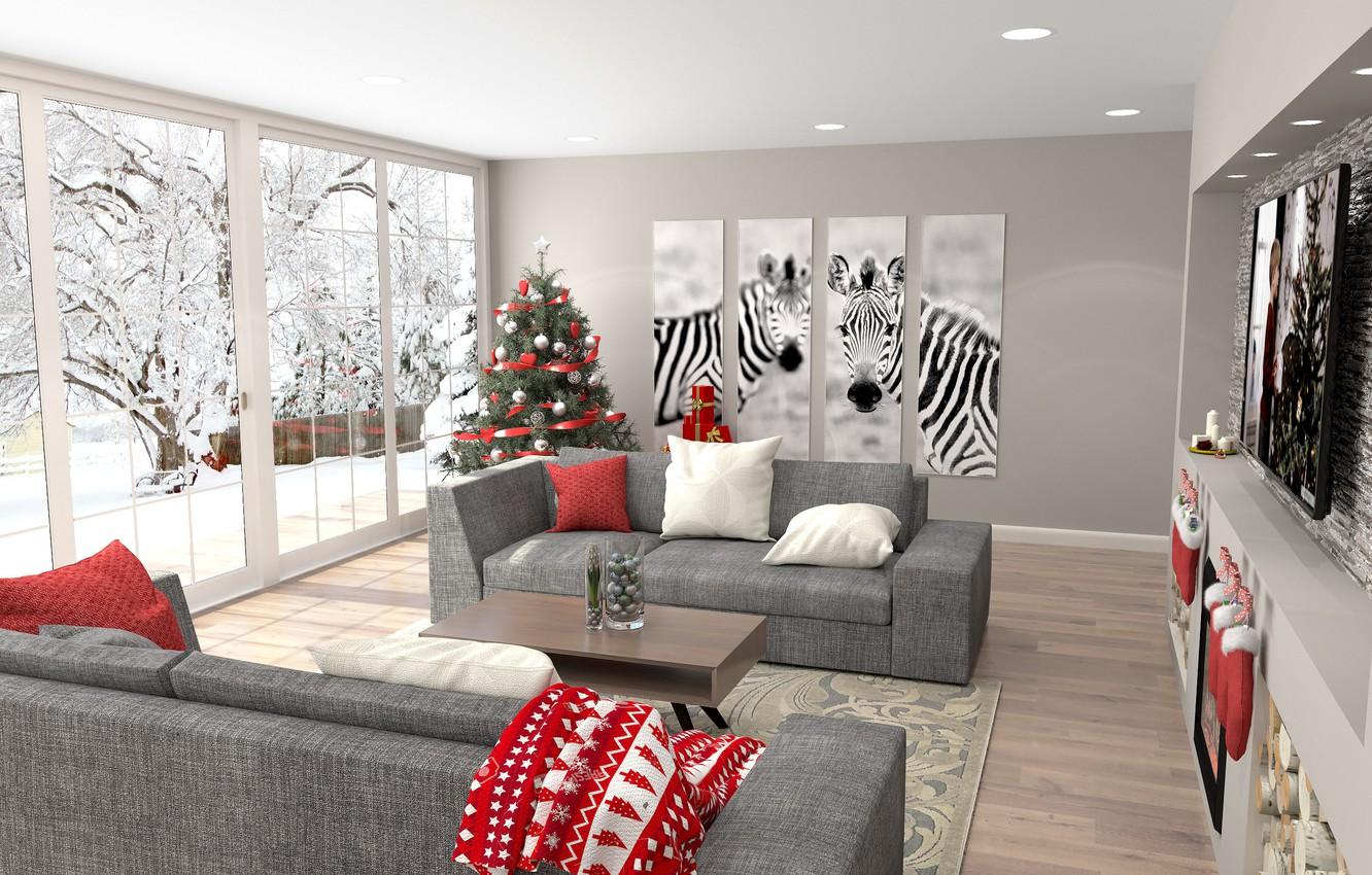 Christmas Living Room Wallpapers - Top Free Christmas Living Room ...