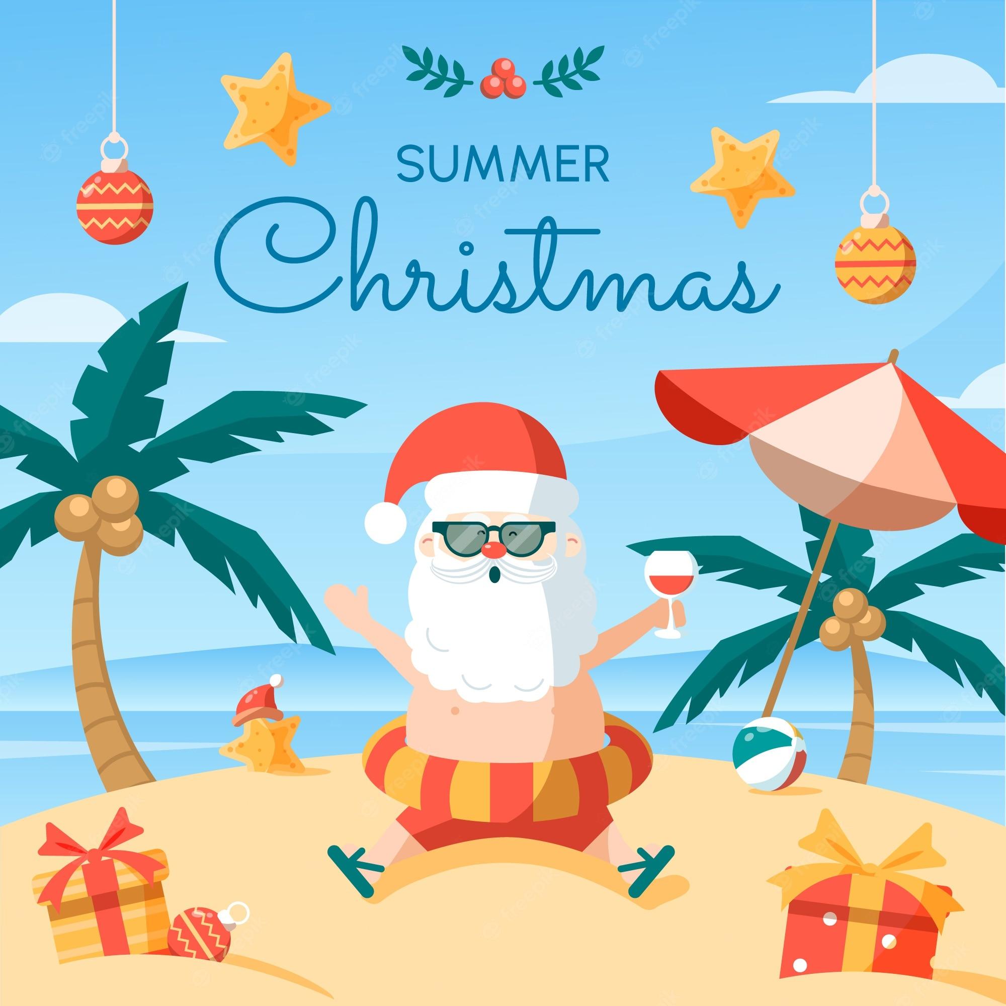 Summer Christmas Wallpapers - Top Free Summer Christmas Backgrounds ...
