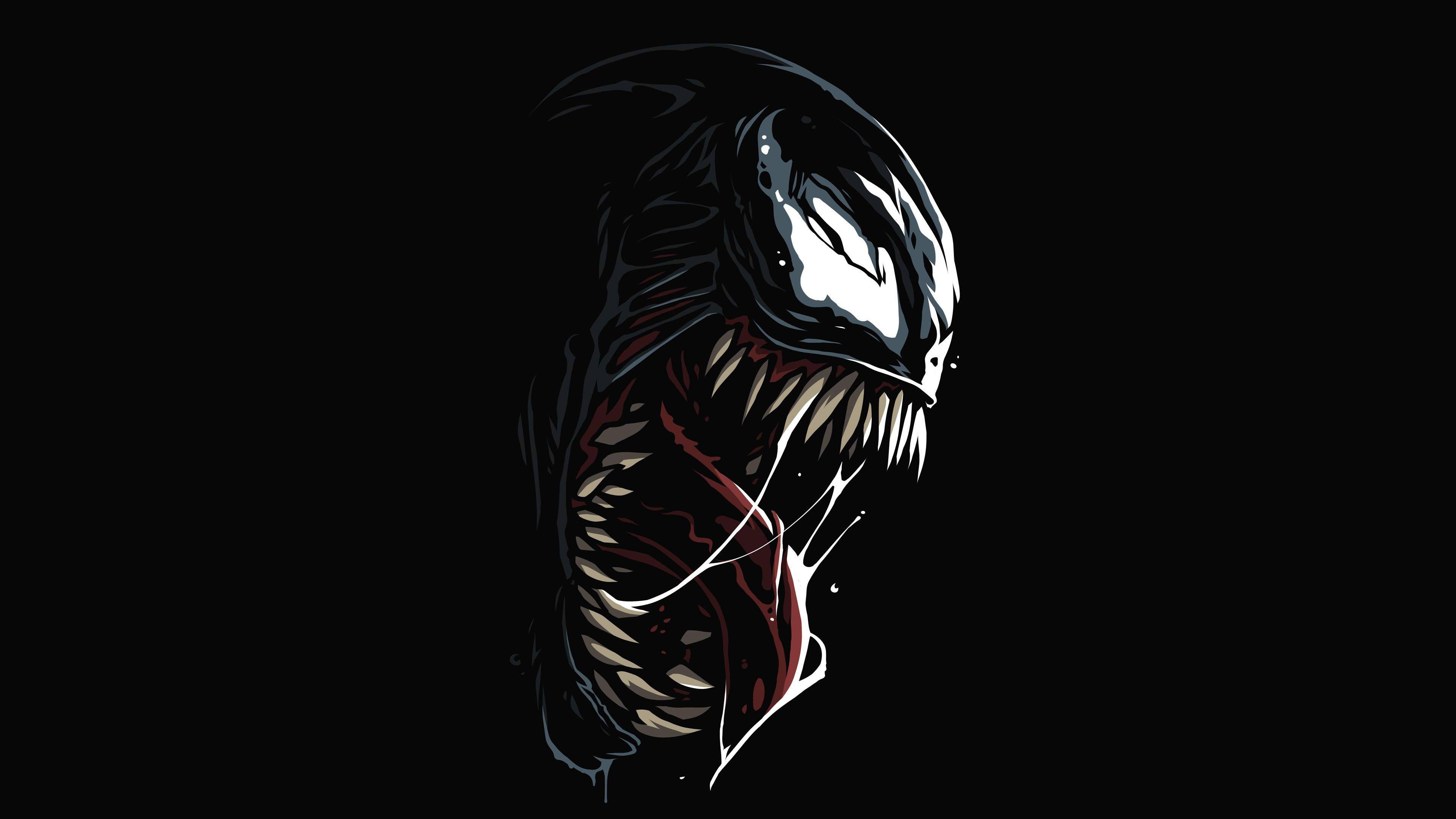 Black and White Venom Wallpapers - Top Free Black and White Venom ...