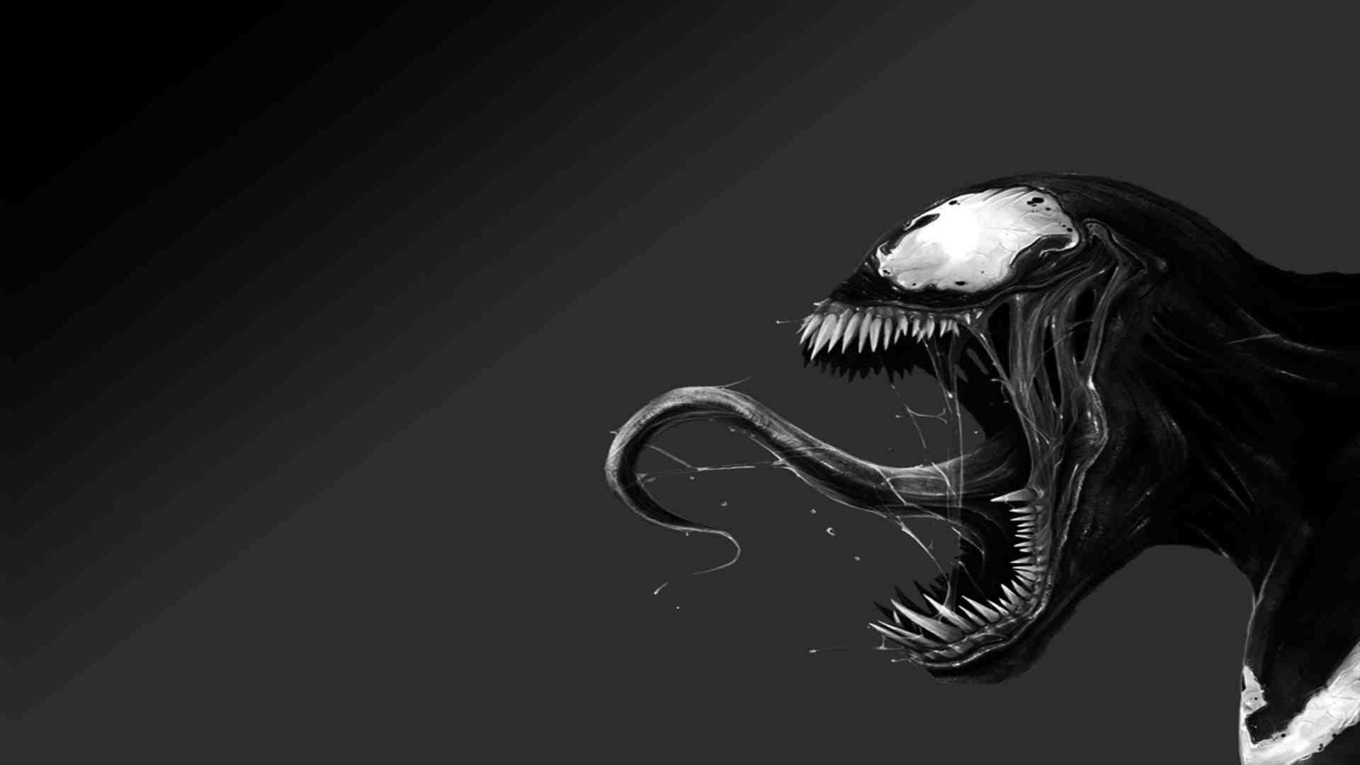 Black and White Venom Wallpapers - Top Free Black and White Venom ...