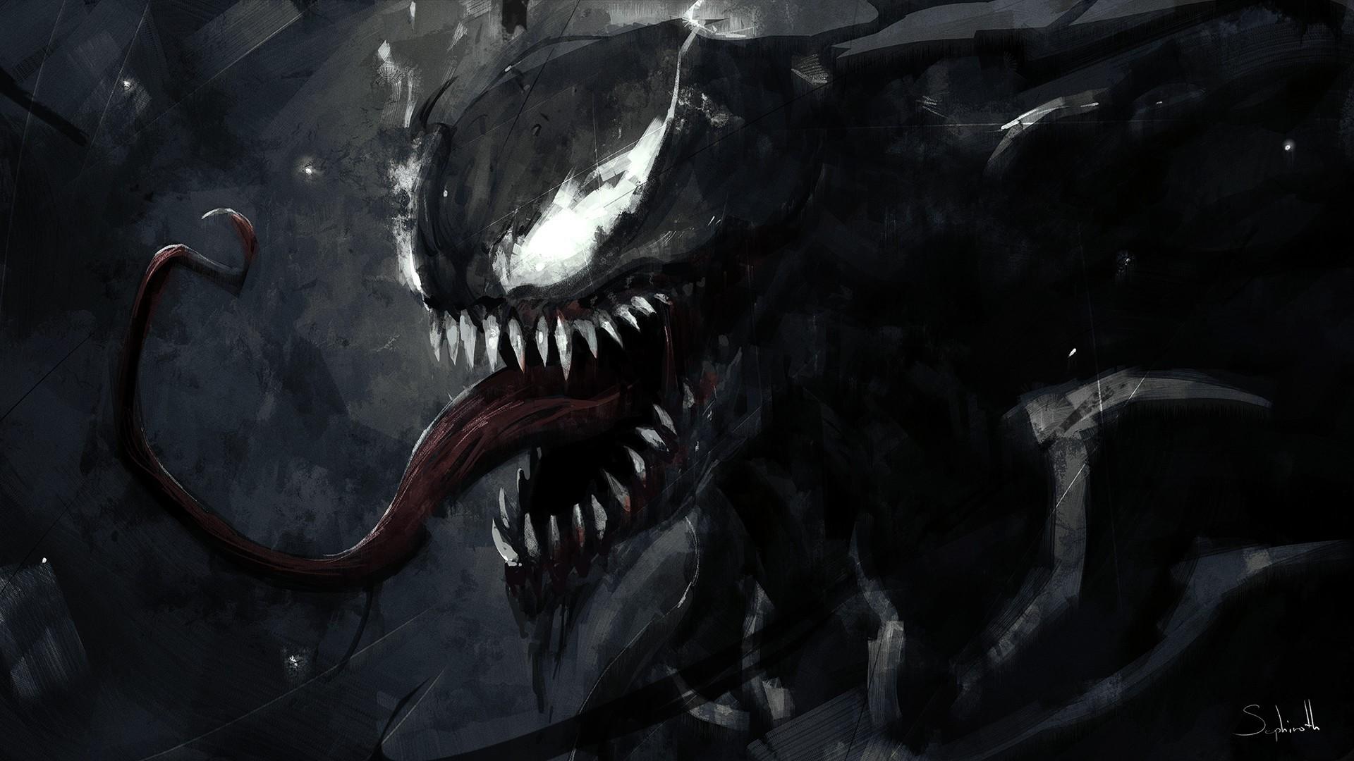 Black and White Venom Wallpapers - Top Free Black and White Venom ...