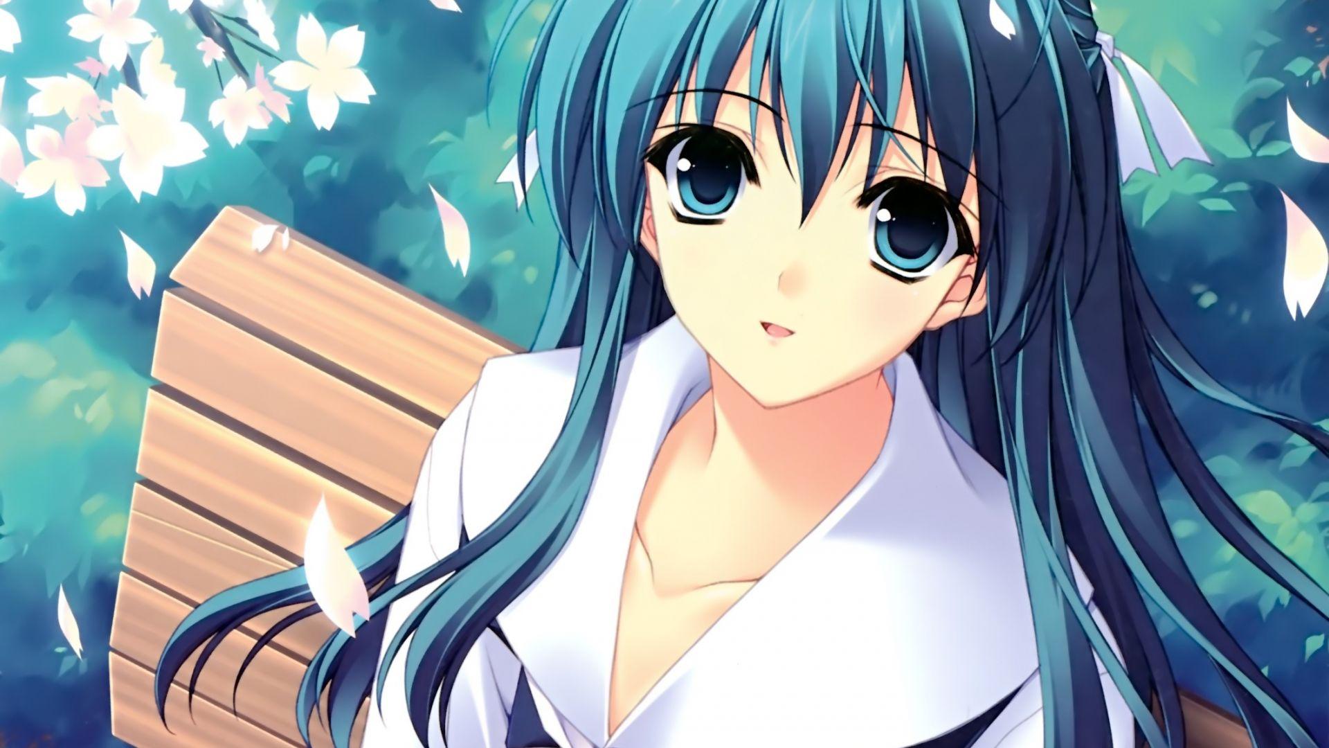 Cute Blue Anime Girl Wallpapers Top Free Cute Blue Anime Girl Backgrounds Wallpaperaccess