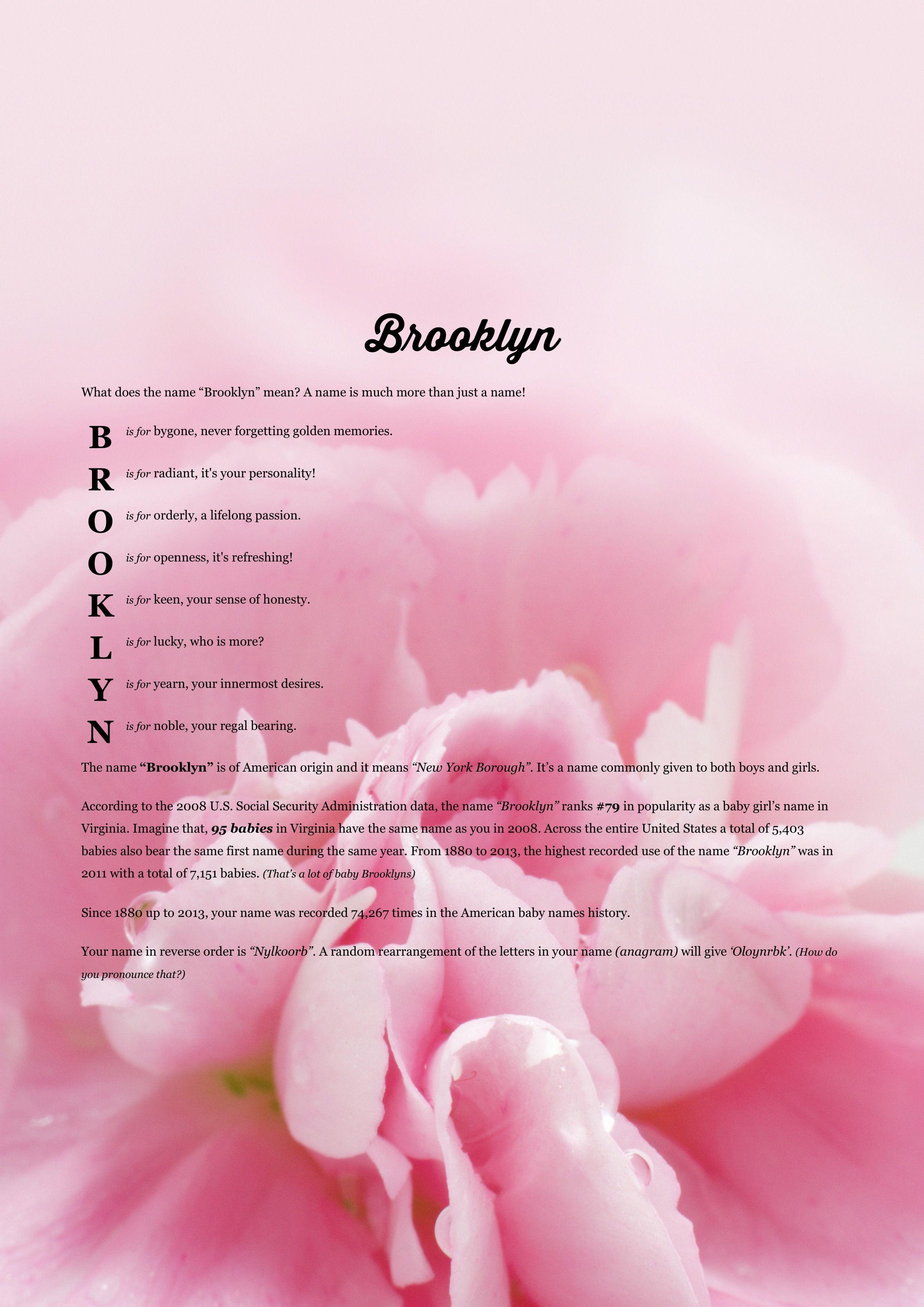 Name Brooklyn Wallpapers - Top Free Name Brooklyn Backgrounds ...