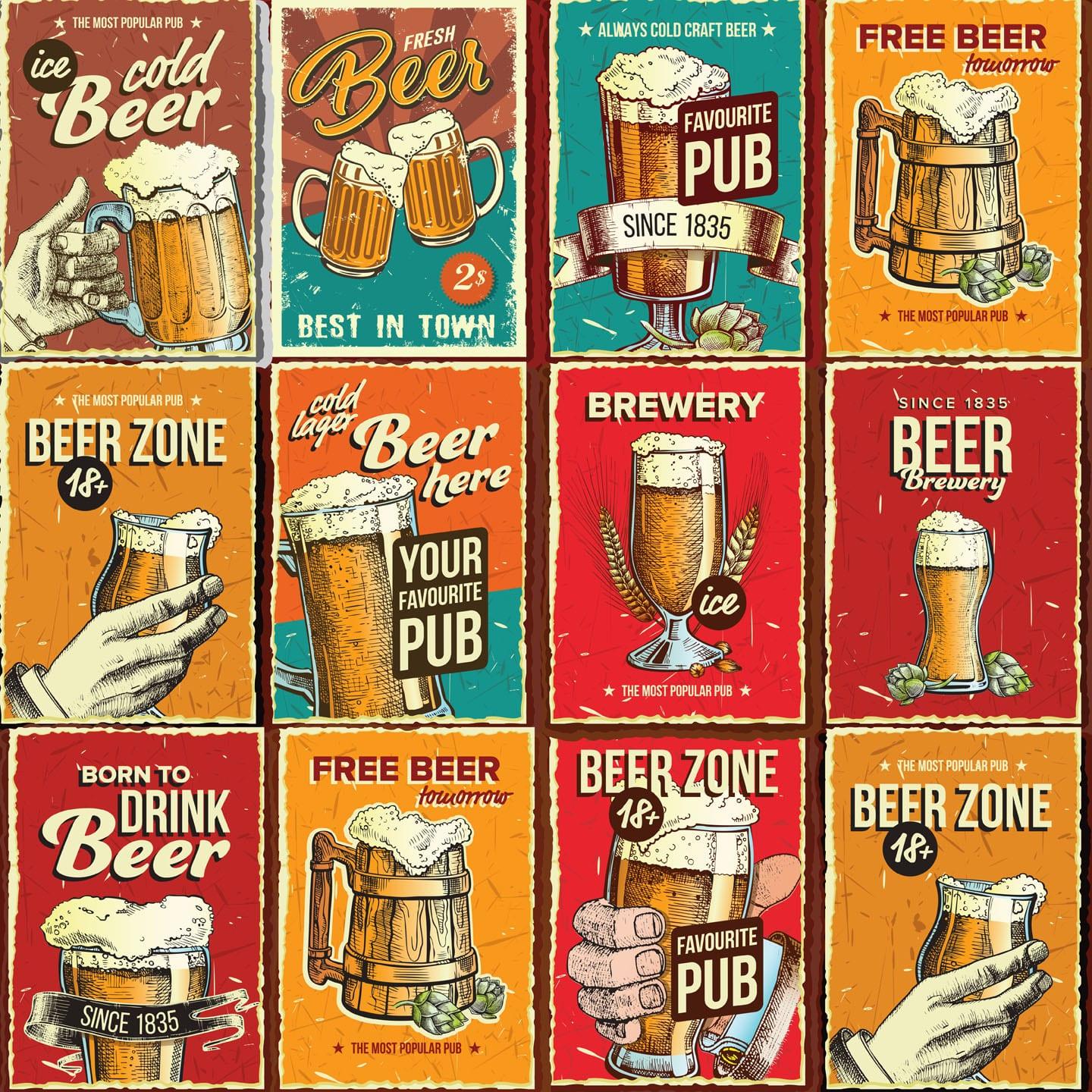 Retro Beer Wallpapers - Top Free Retro Beer Backgrounds - WallpaperAccess