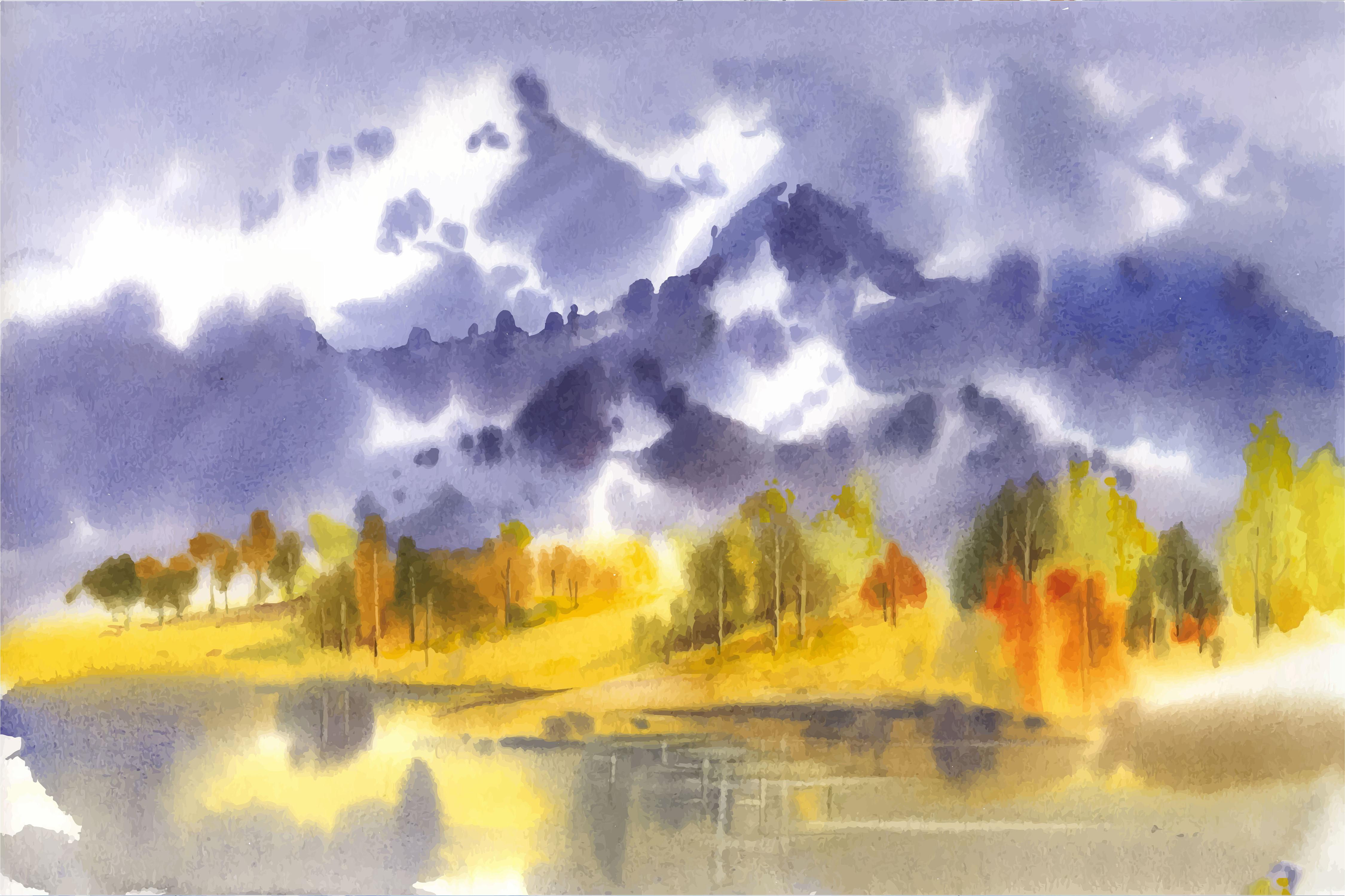 Watercolor Scenery Wallpapers - Top Free Watercolor Scenery Backgrounds ...