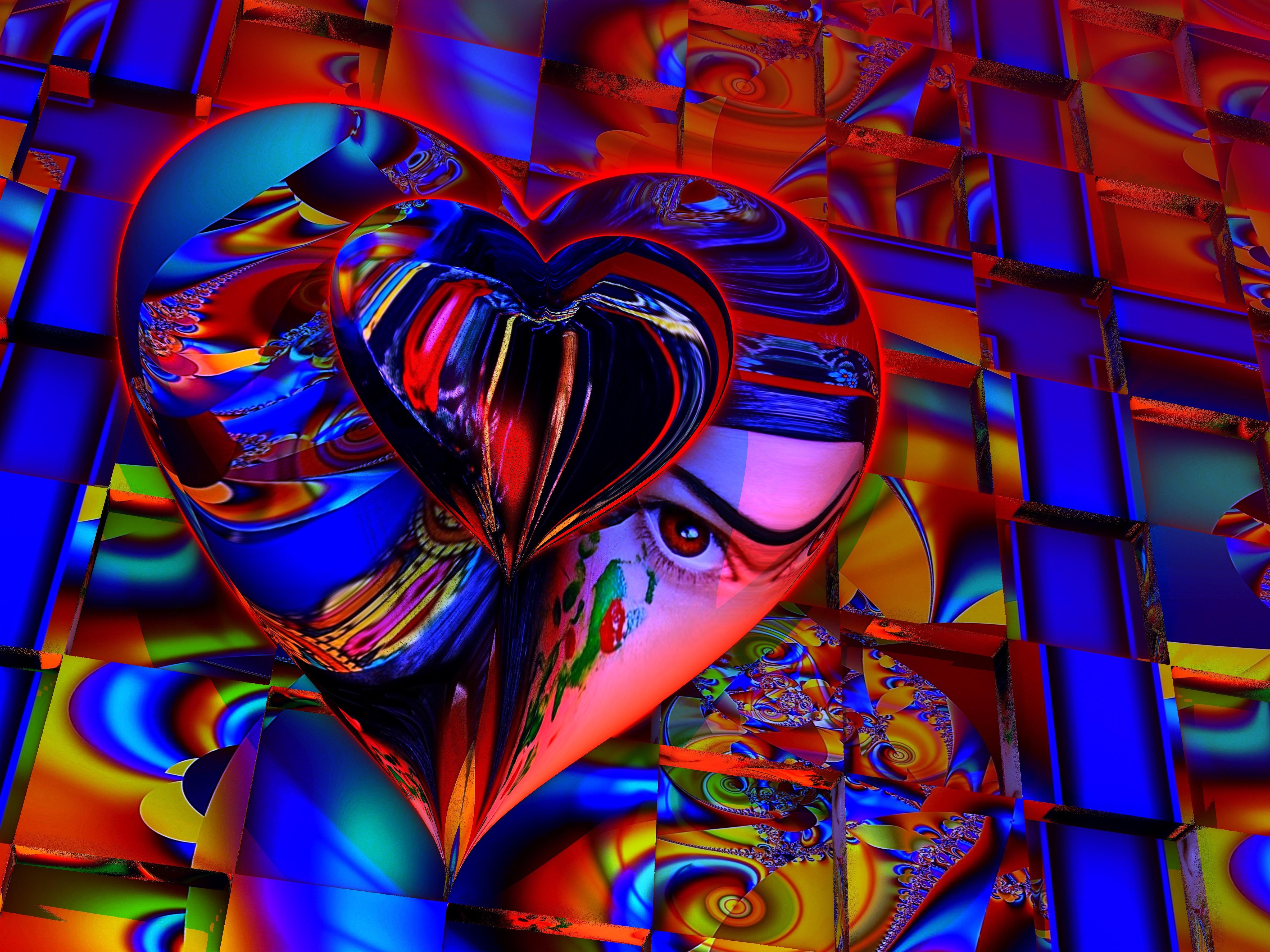 Psychedelic Hearts Wallpapers - Top Free Psychedelic Hearts Backgrounds - WallpaperAccess