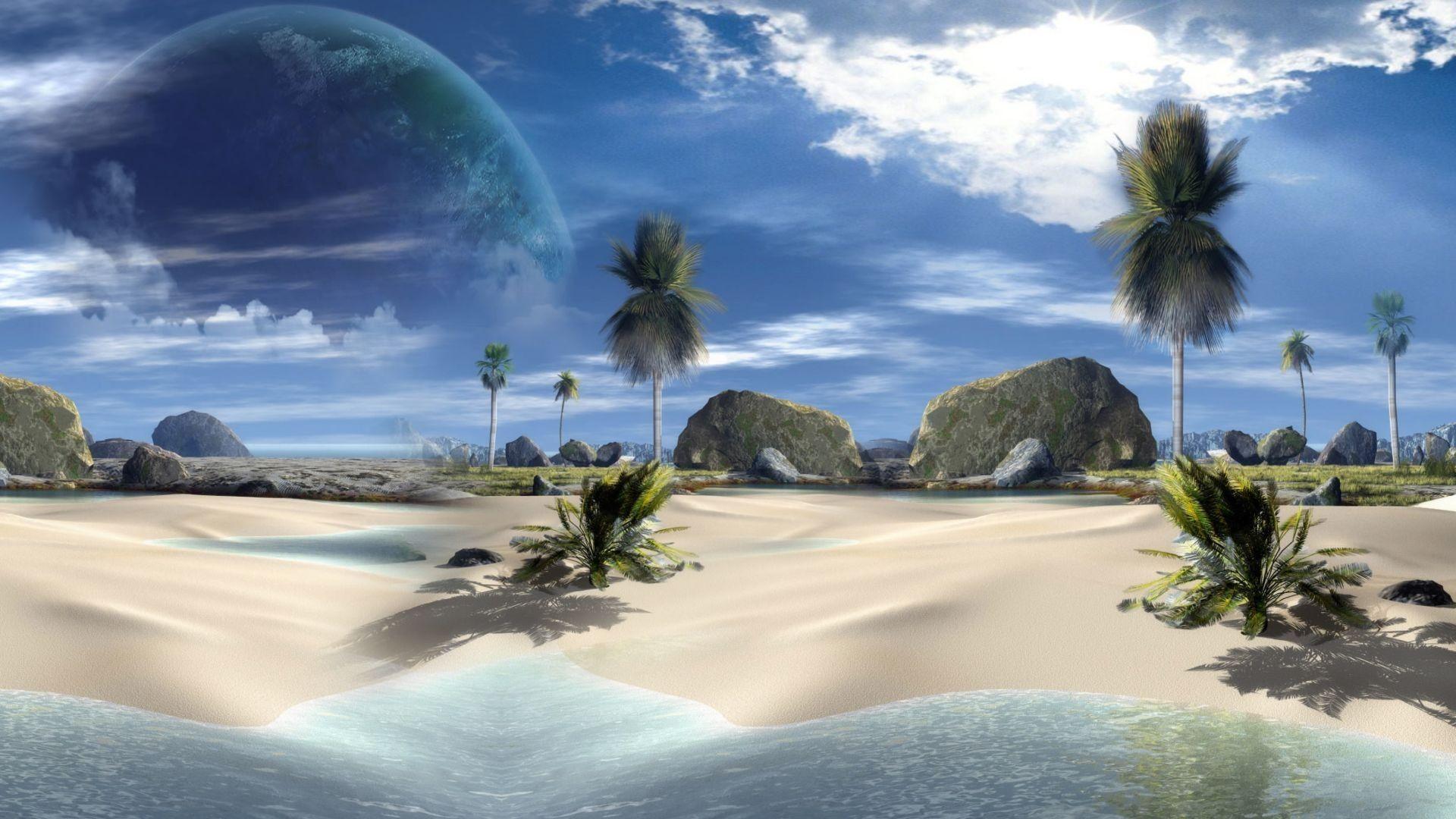 3D Beach Wallpapers - Top Free 3D Beach Backgrounds - WallpaperAccess
