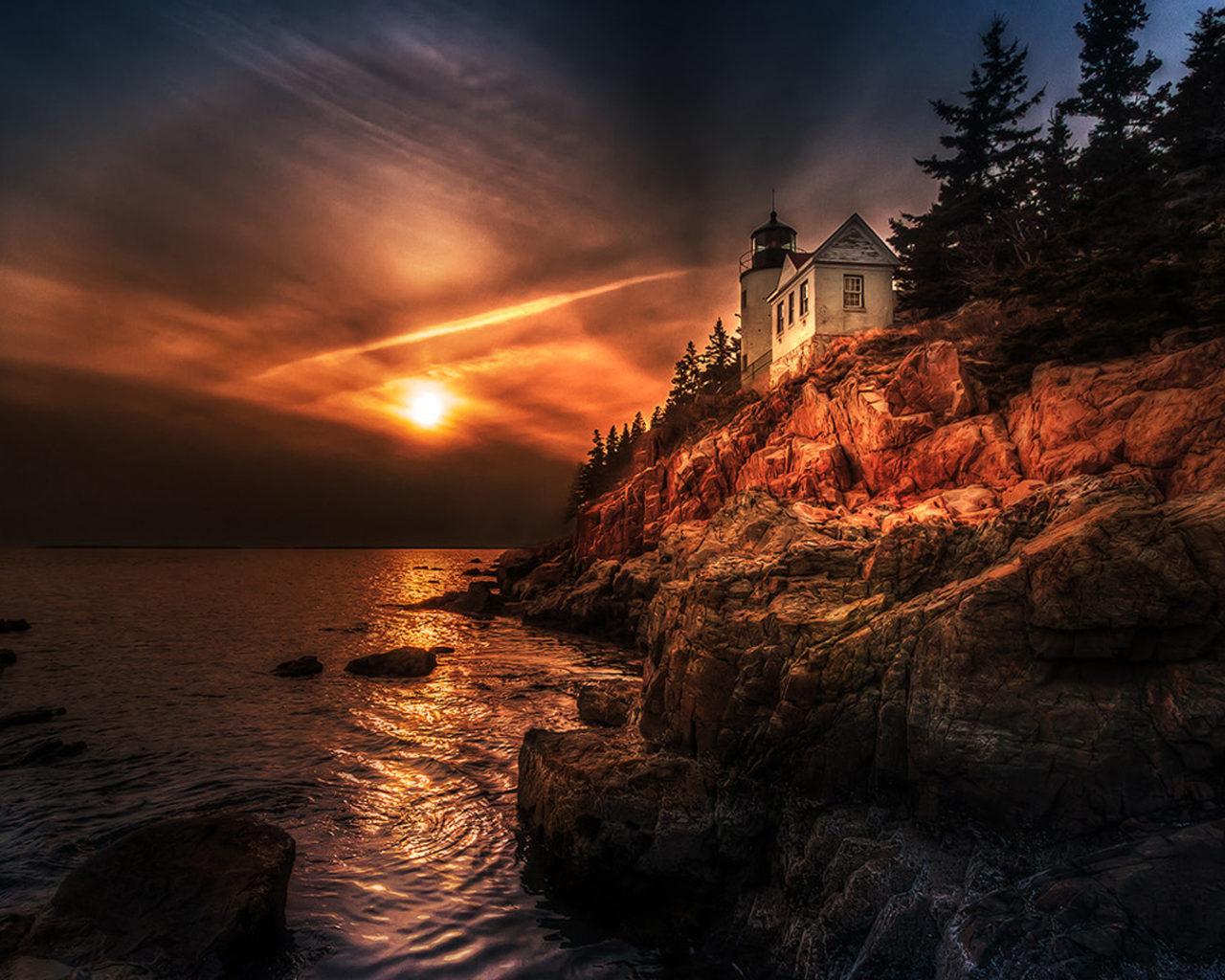 Autumn Lighthouse Wallpapers - Top Free Autumn Lighthouse Backgrounds ...