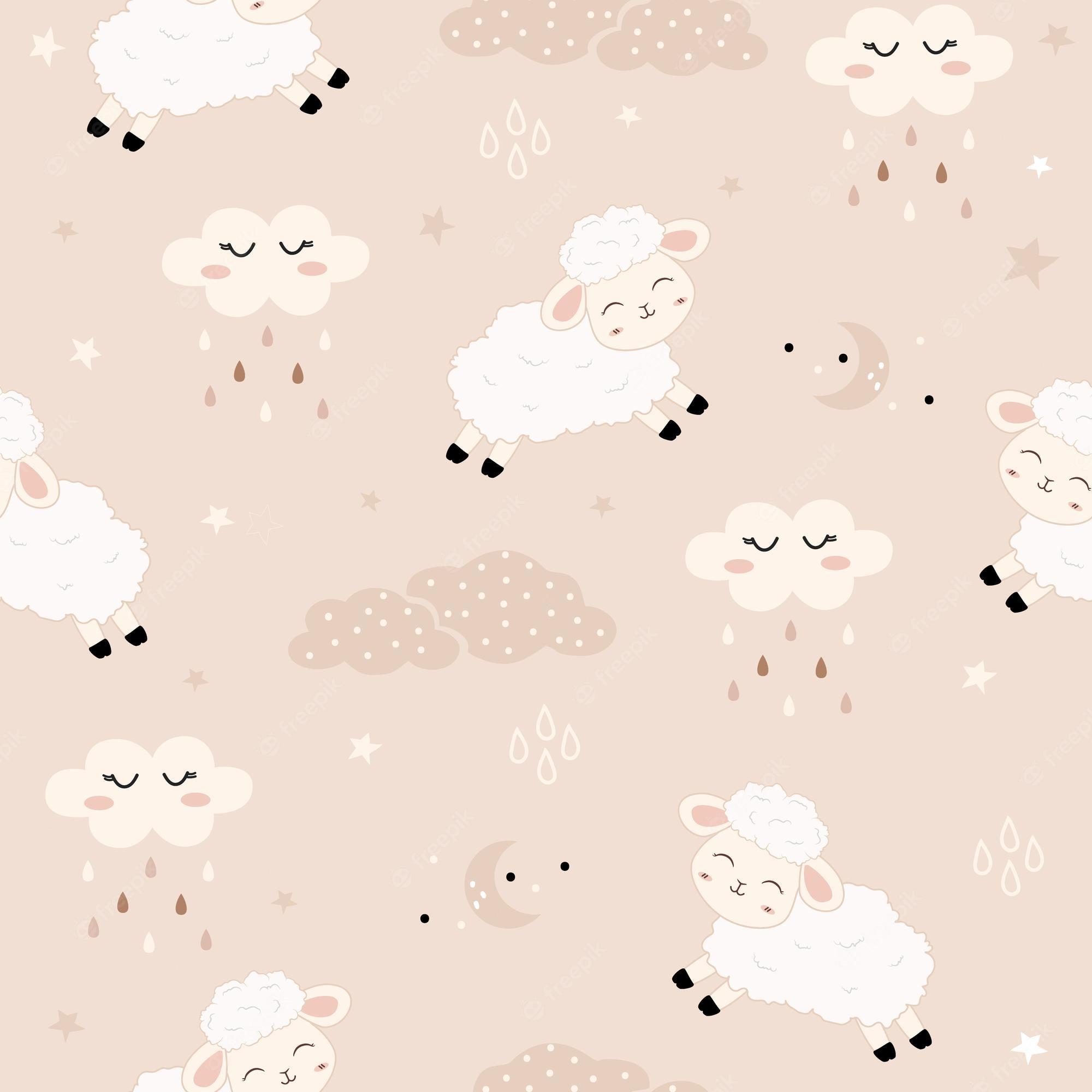 Kawaii Sheep Wallpapers - Top Free Kawaii Sheep Backgrounds - WallpaperAccess