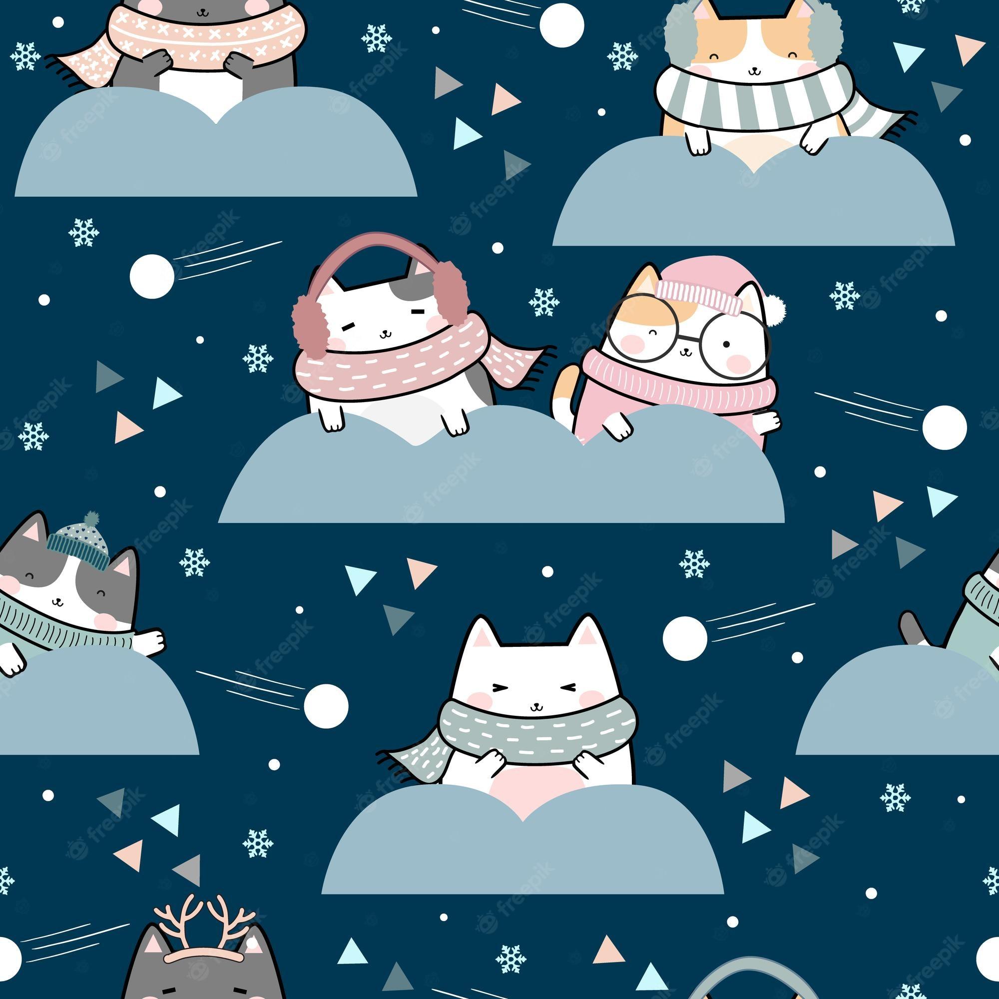 Cat Art Winter Wallpapers - Top Free Cat Art Winter Backgrounds ...
