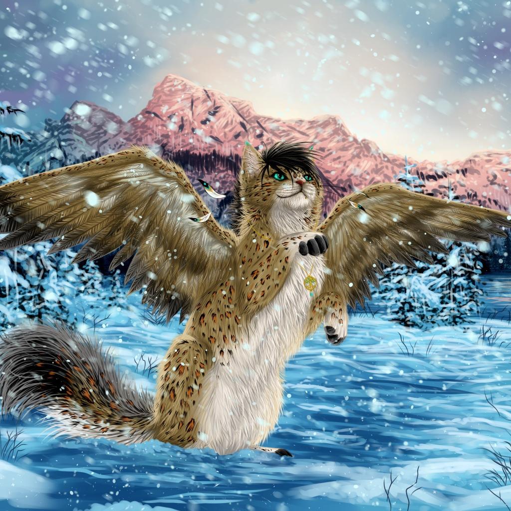 Cat Art Winter Wallpapers - Top Free Cat Art Winter Backgrounds ...