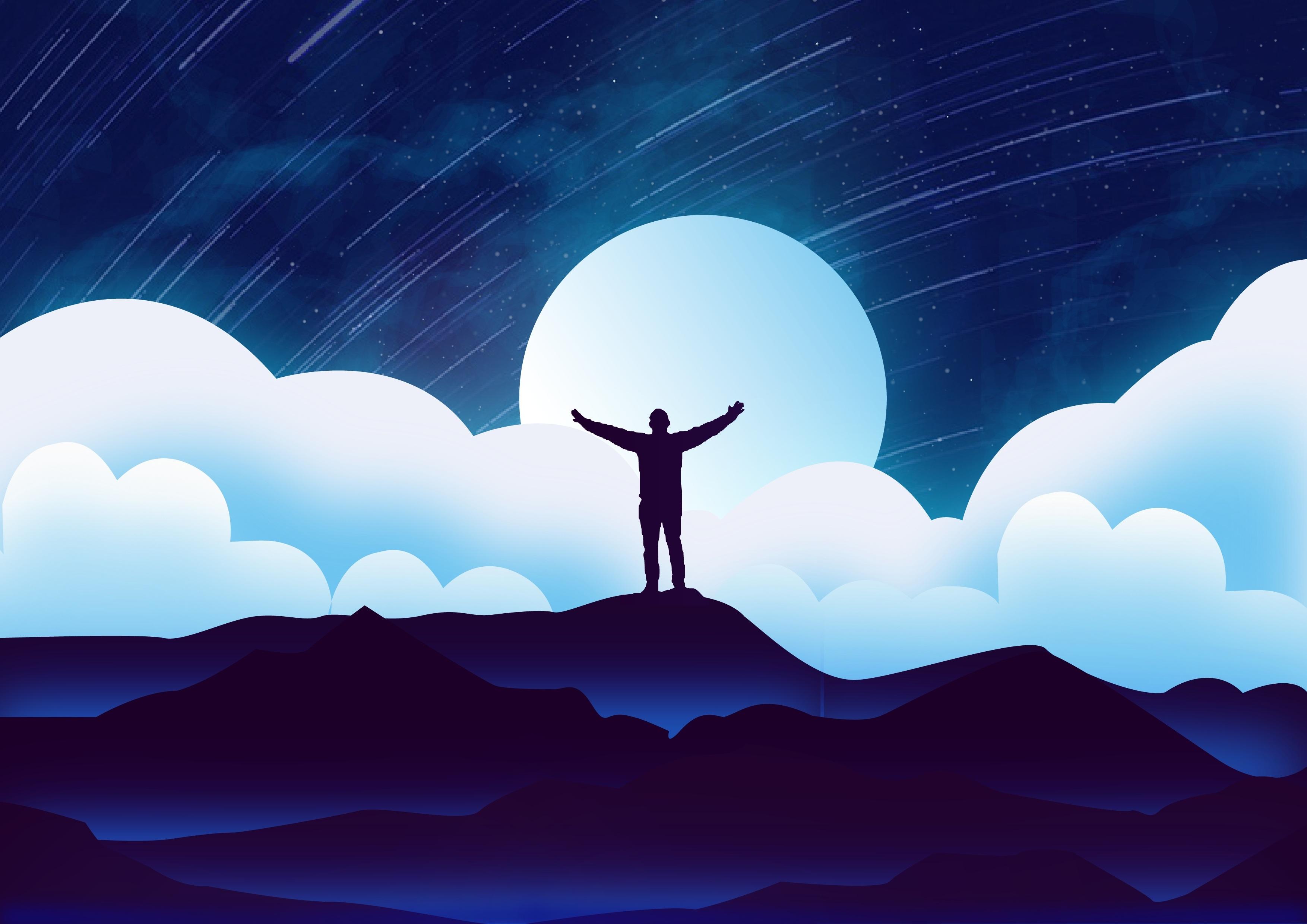 Man At Night Wallpapers - Top Free Man At Night Backgrounds ...