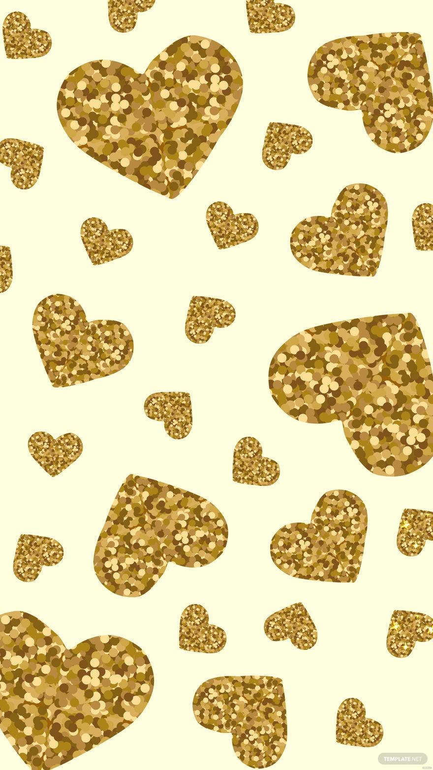 Gold Glitter Hearts Wallpapers - Top Free Gold Glitter Hearts ...