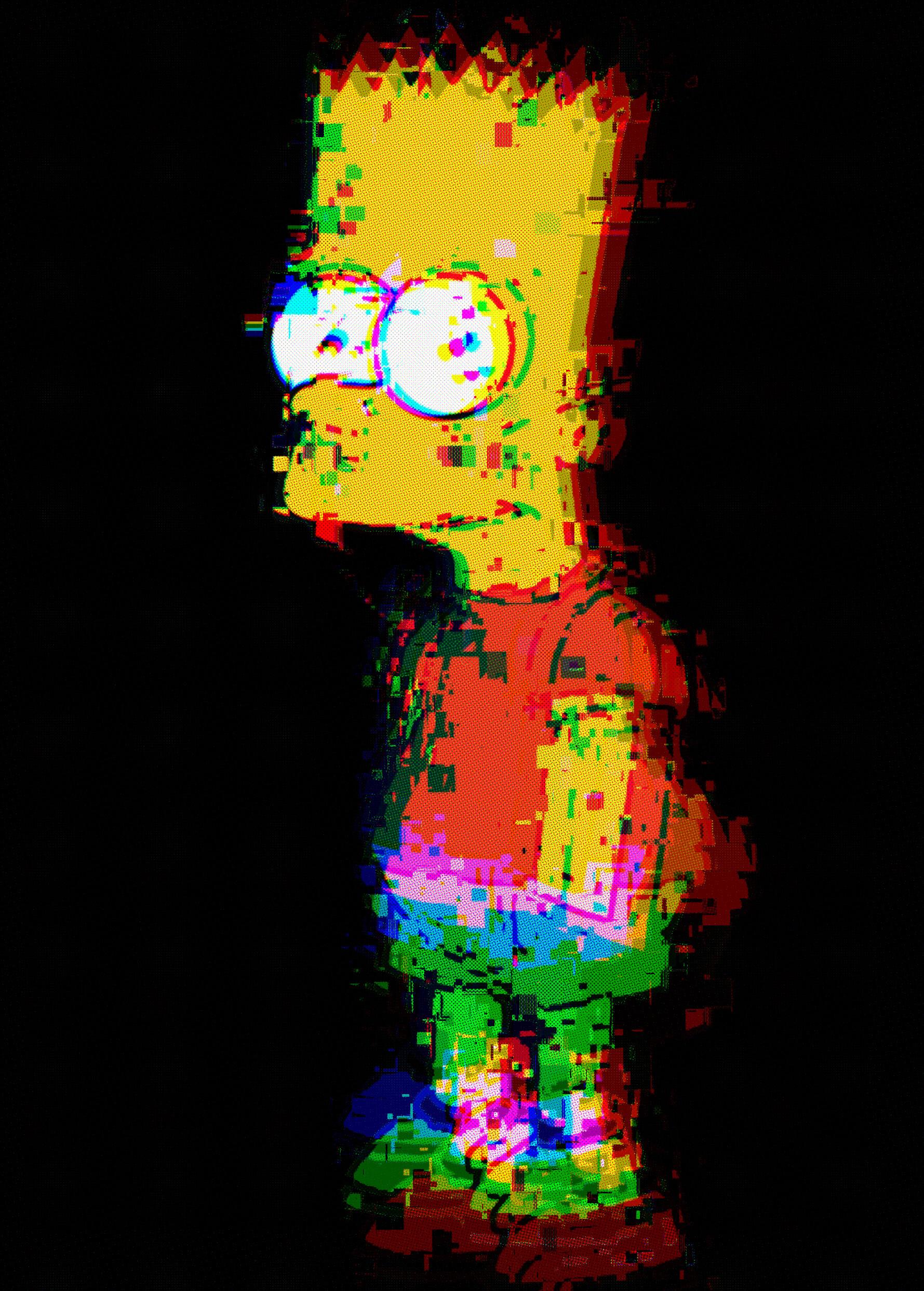 Glitch Simpsons Wallpapers - Top Free Glitch Simpsons Backgrounds ...