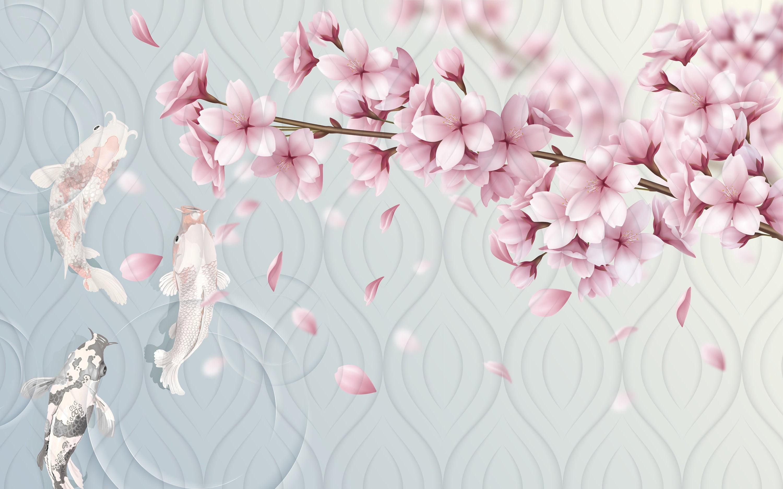 Japanese Art Pink Flower Wallpapers - Top Free Japanese Art Pink Flower ...