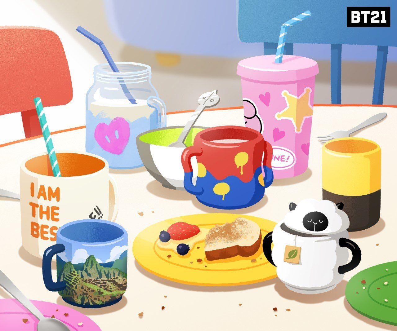 BT21 Food Wallpapers - Top Free BT21 Food Backgrounds - WallpaperAccess