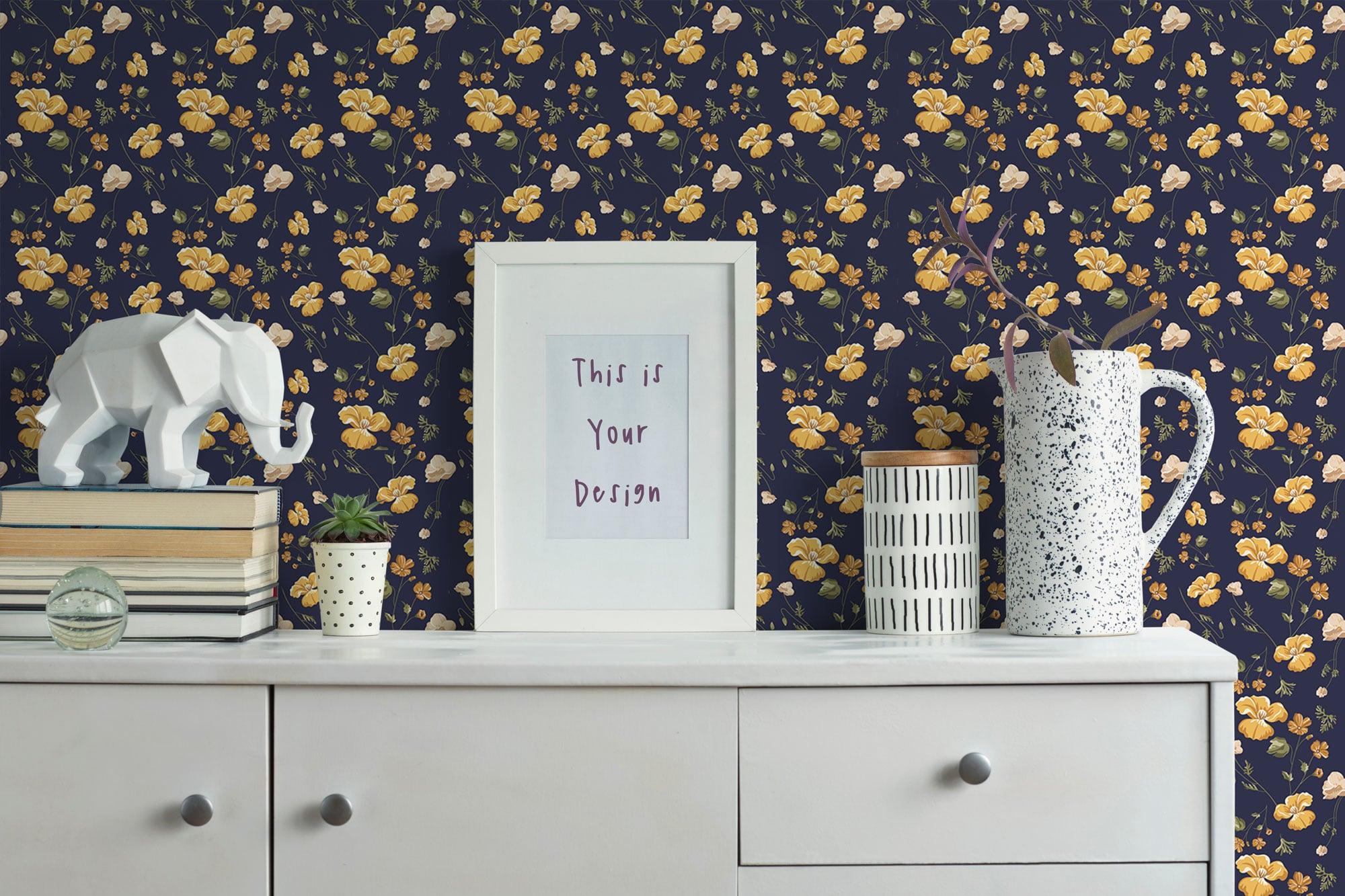 Navy Blue Floral Wallpapers - Top Free Navy Blue Floral Backgrounds ...