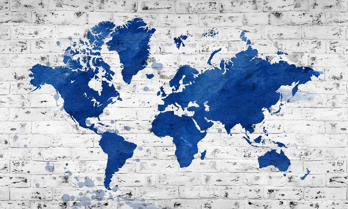 Blue World Map Wallpapers - Top Free Blue World Map Backgrounds - WallpaperAccess