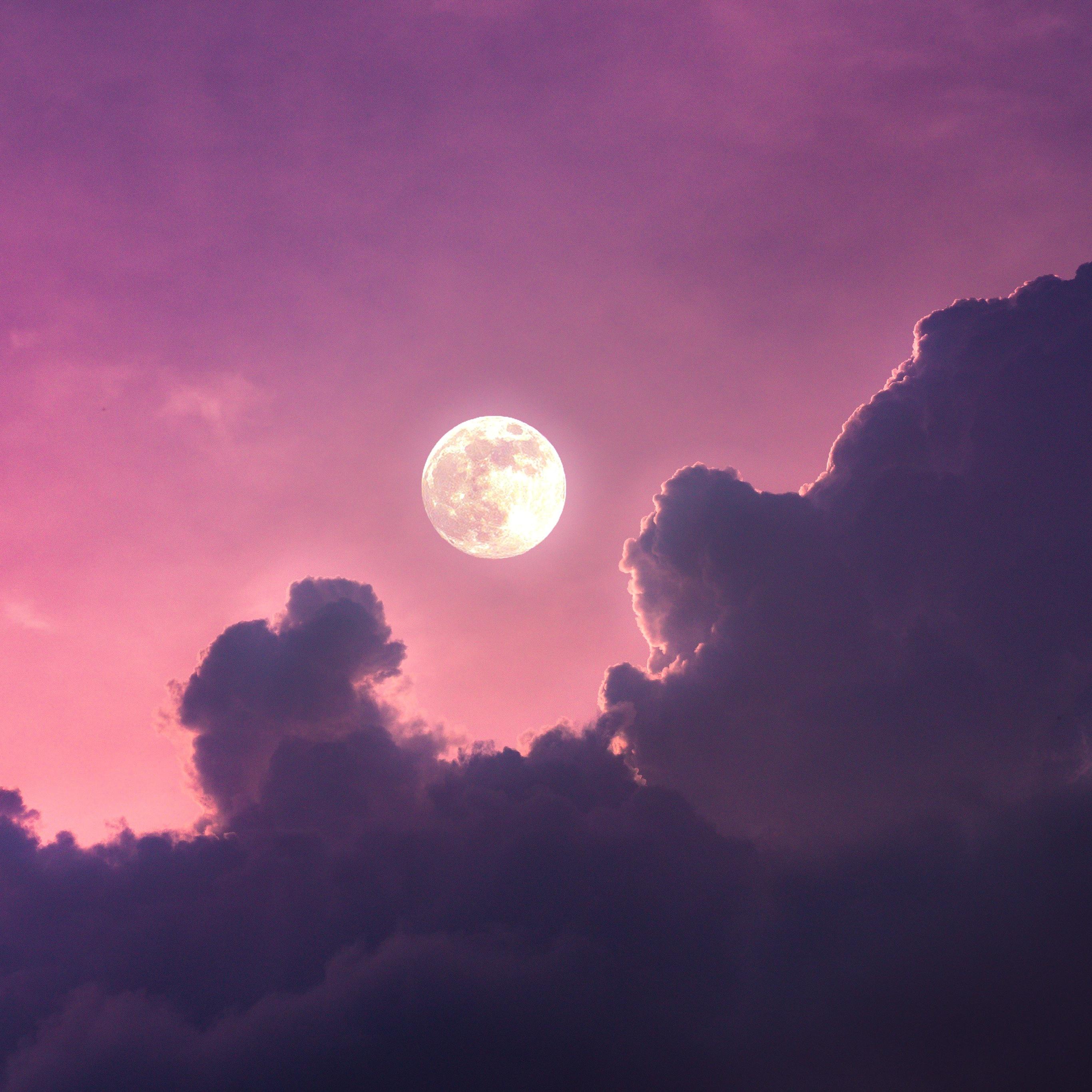 Pink Moon Aesthetic Wallpapers - Top Free Pink Moon Aesthetic ...