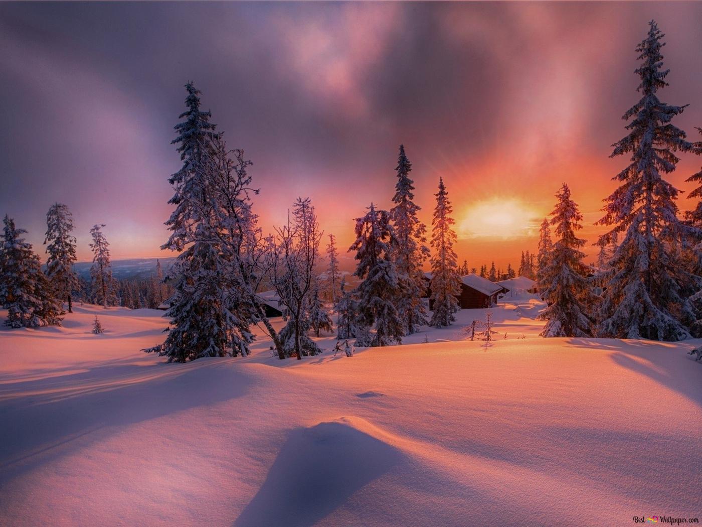 Red Snow Sunset Wallpapers - Top Free Red Snow Sunset Backgrounds ...