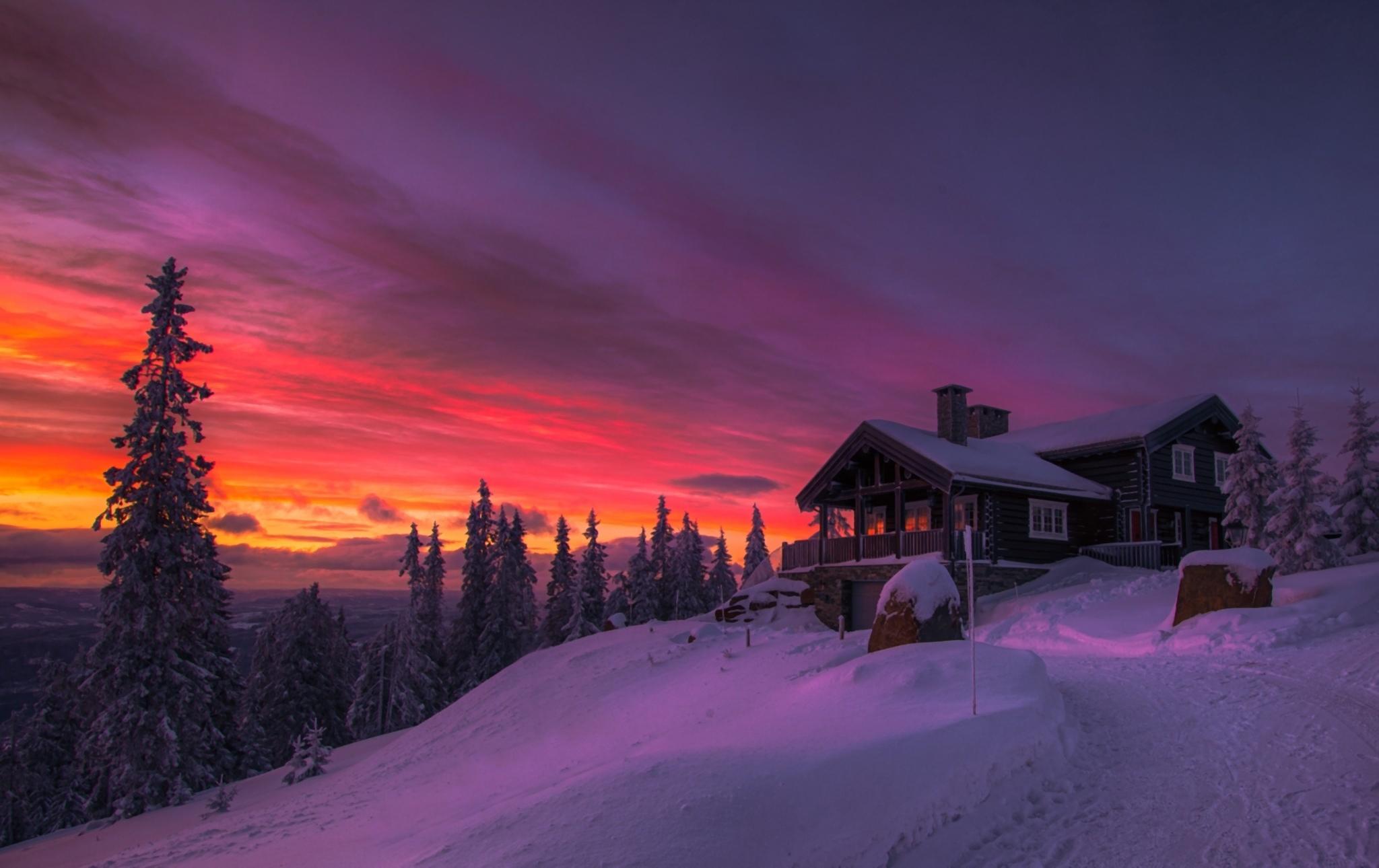 Red Snow Sunset Wallpapers - Top Free Red Snow Sunset Backgrounds ...