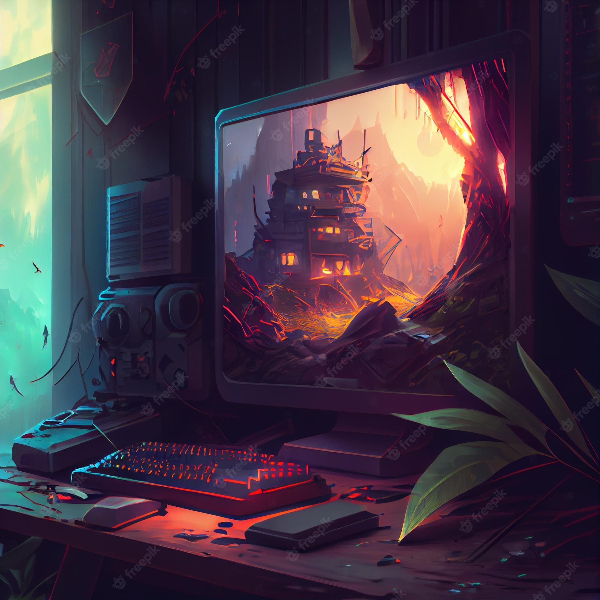 Anime Gaming Setup Wallpapers - Top Free Anime Gaming Setup Backgrounds ...