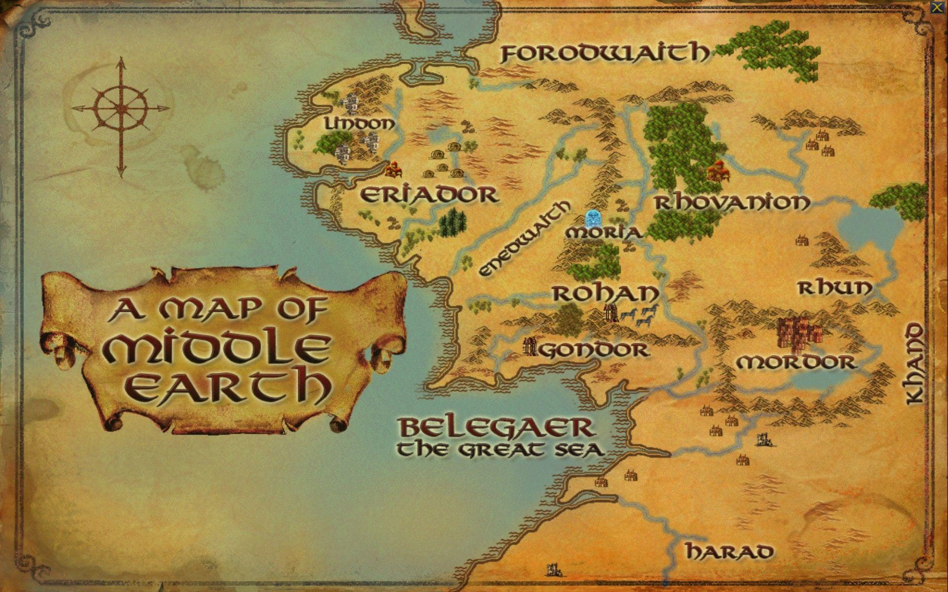 Middle Earth Map Wallpapers - Top Free Middle Earth Map Backgrounds ...